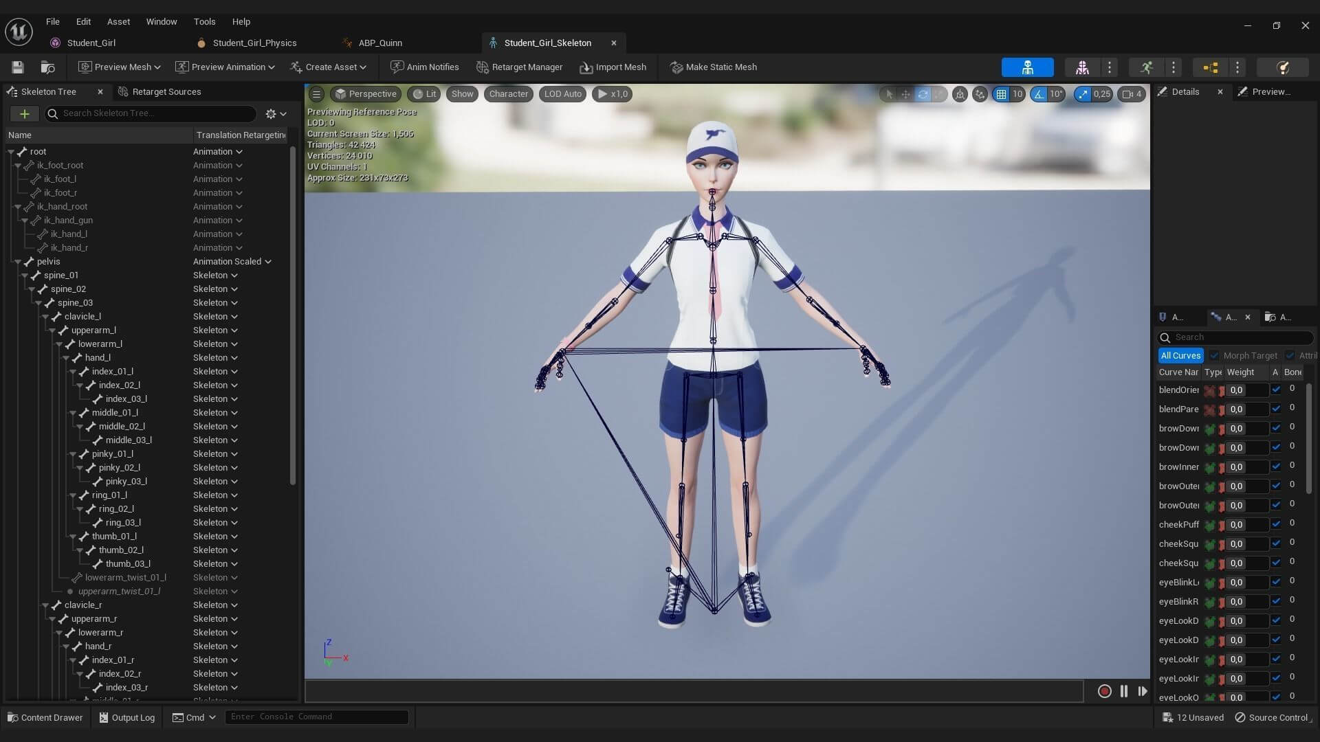 Student Girl - 3D Model by Alesskkyy