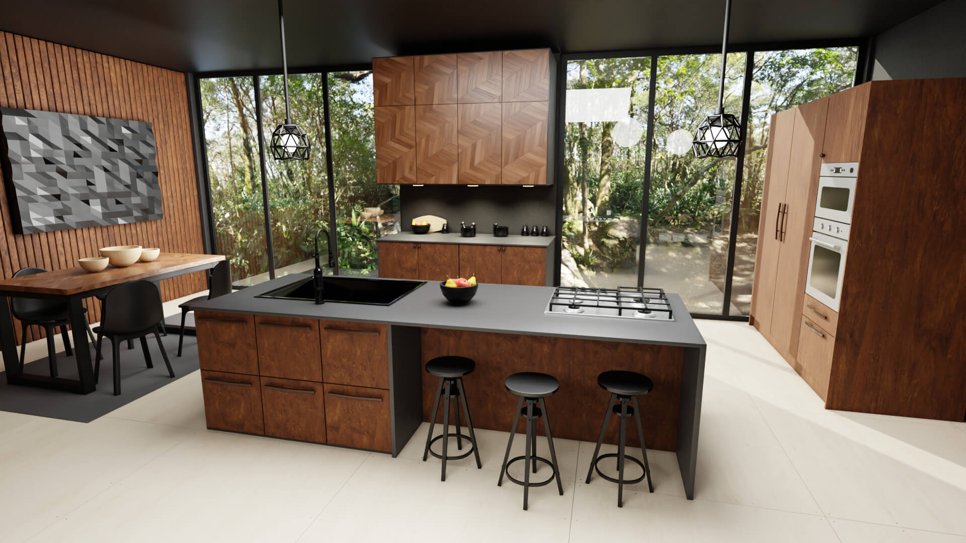 Elegant and Modern Kitchen - 3D Model by Alex Jun