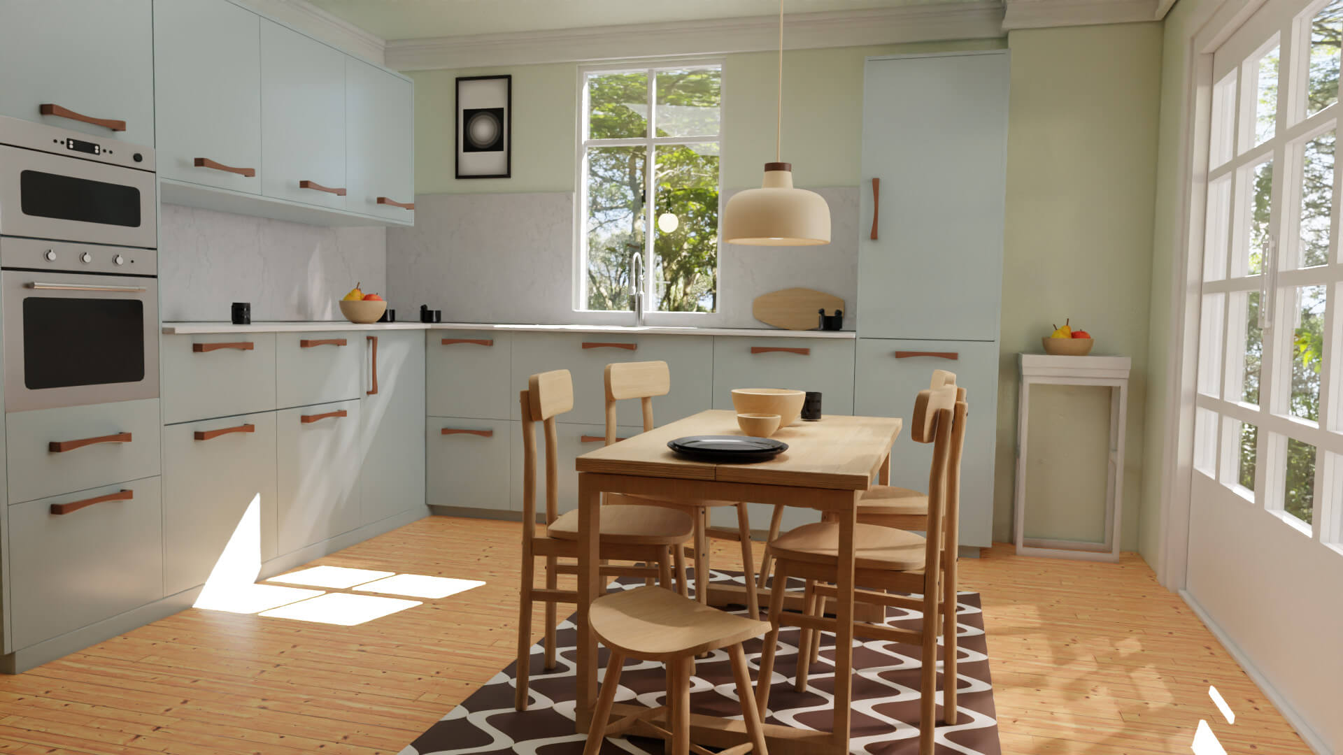 Peaceful and Serene Kitchen - 3D Model by Alex Jun