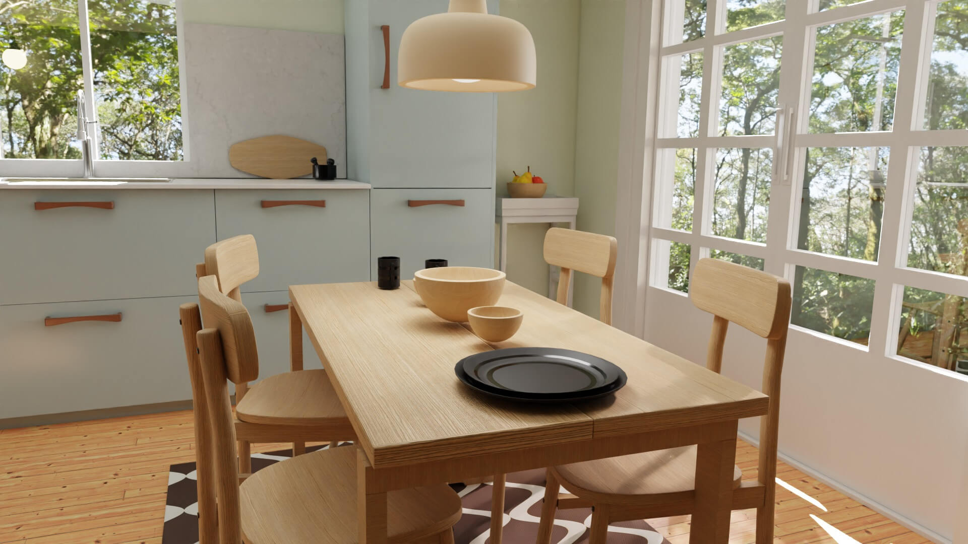 Peaceful and Serene Kitchen - 3D Model by Alex Jun