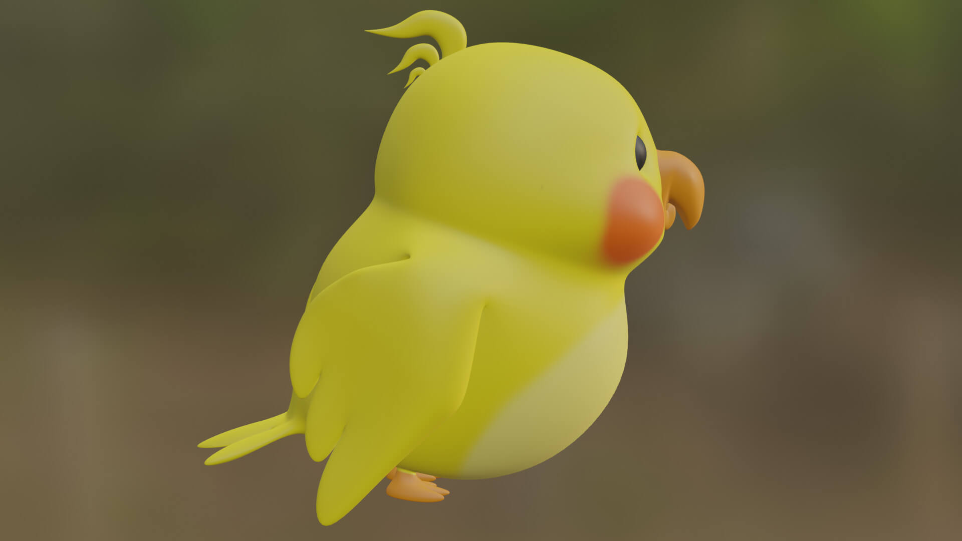Cute Bird Nestling - 3D Model by Alex_Meowry