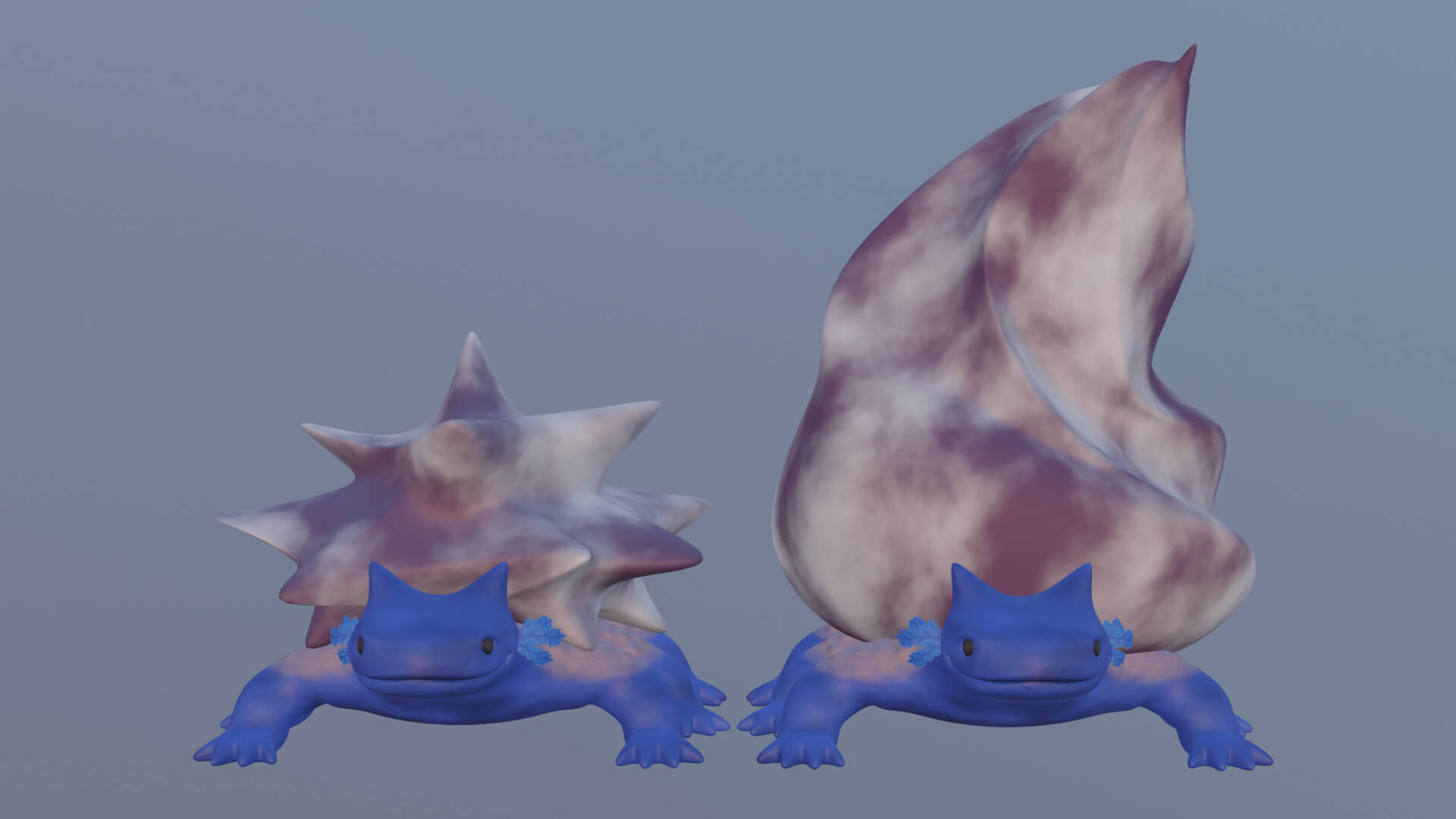 Old Deep Sea Salamander With Shell - 3D Model by Alex_Meowry