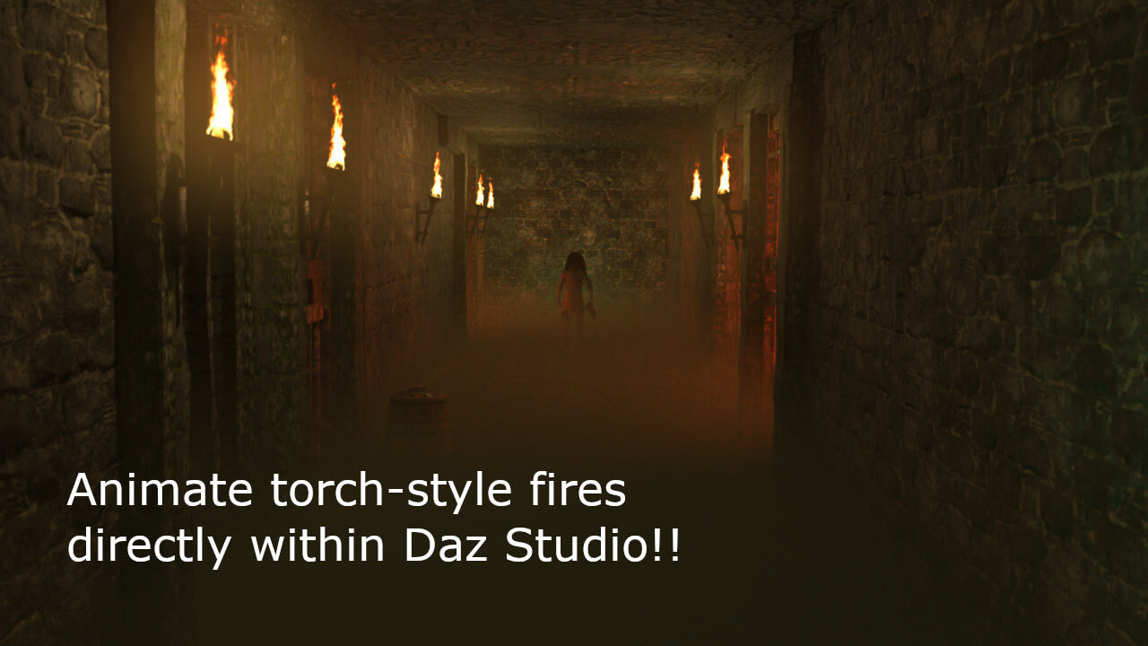 Looping Animated Torch Fire Textures - Daz Content by Alexander Roark