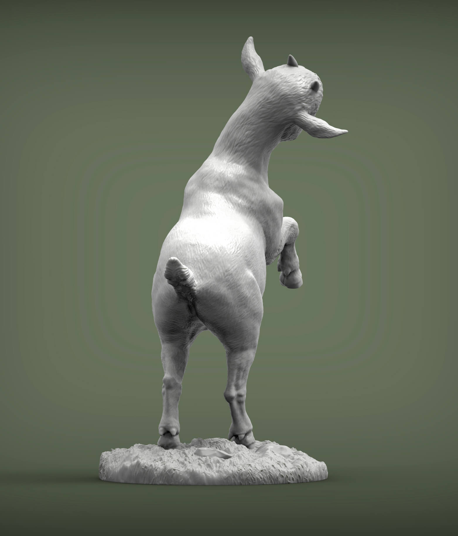 A Goatling on Its Hind Legs 3D Print Model by Alexander3dart