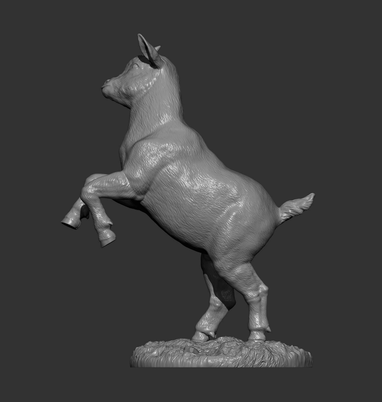 A Goatling on Its Hind Legs 3D Print Model by Alexander3dart