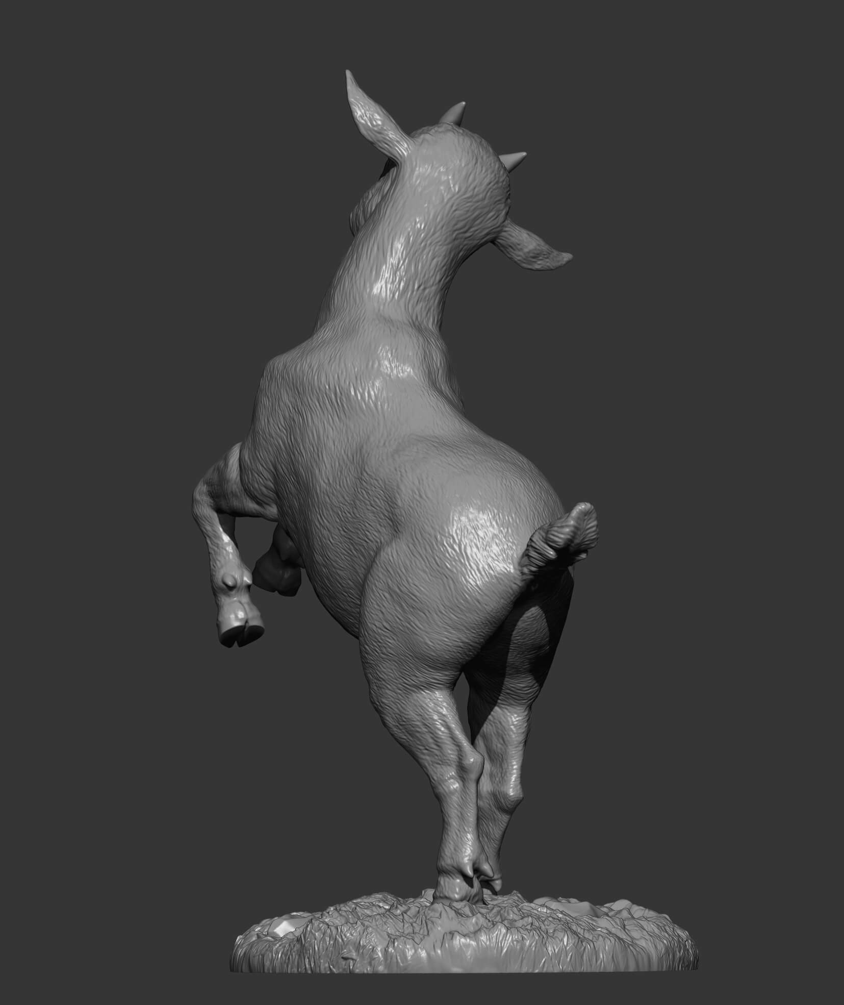 A Goatling on Its Hind Legs 3D Print Model by Alexander3dart