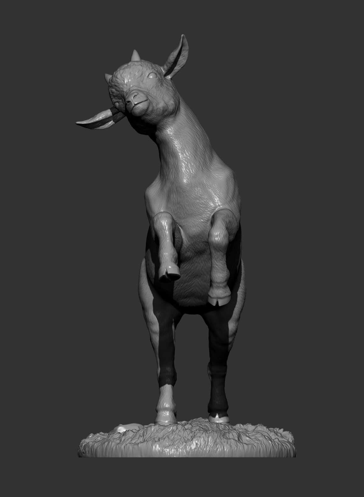 A Goatling on Its Hind Legs 3D Print Model by Alexander3dart