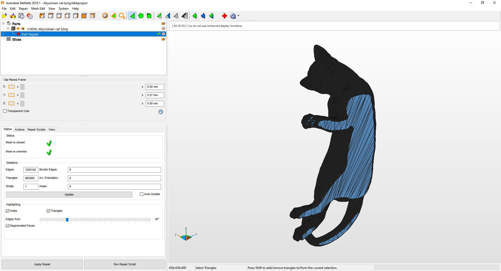 Abyssinian Cat Lying Sculpture - 3D Model by Alexander3dart
