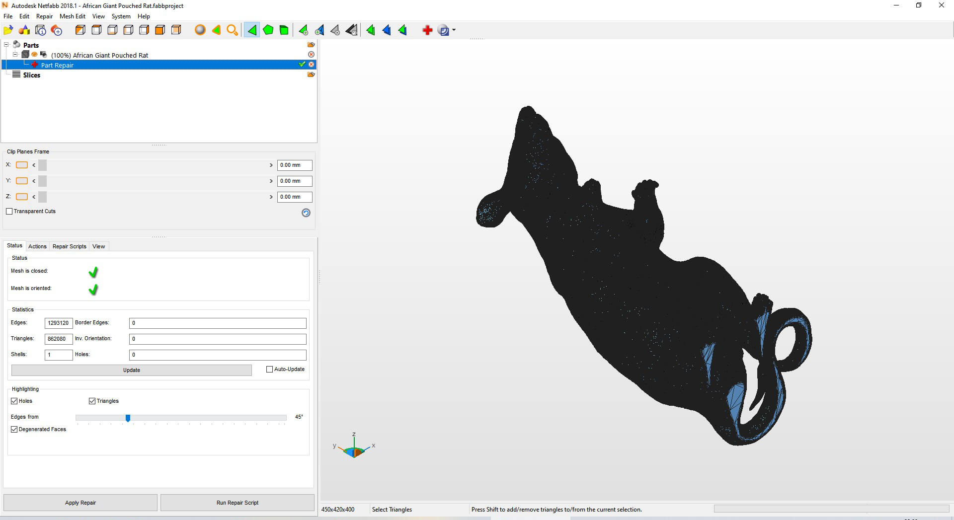 African Giant Pouched Rat 3D Print Model by Alexander3dart