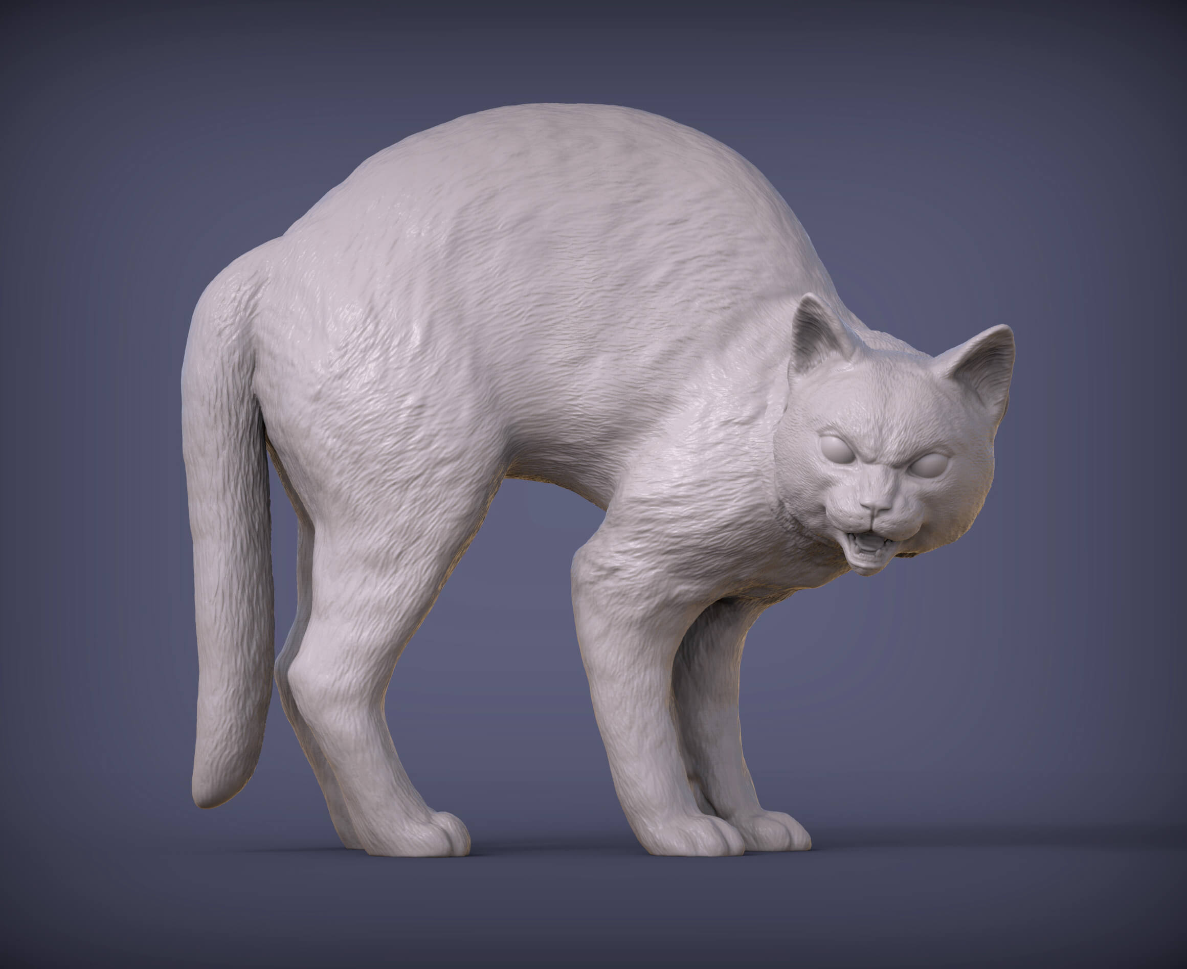 Aggressive Cat 3D Print Model by Alexander3dart