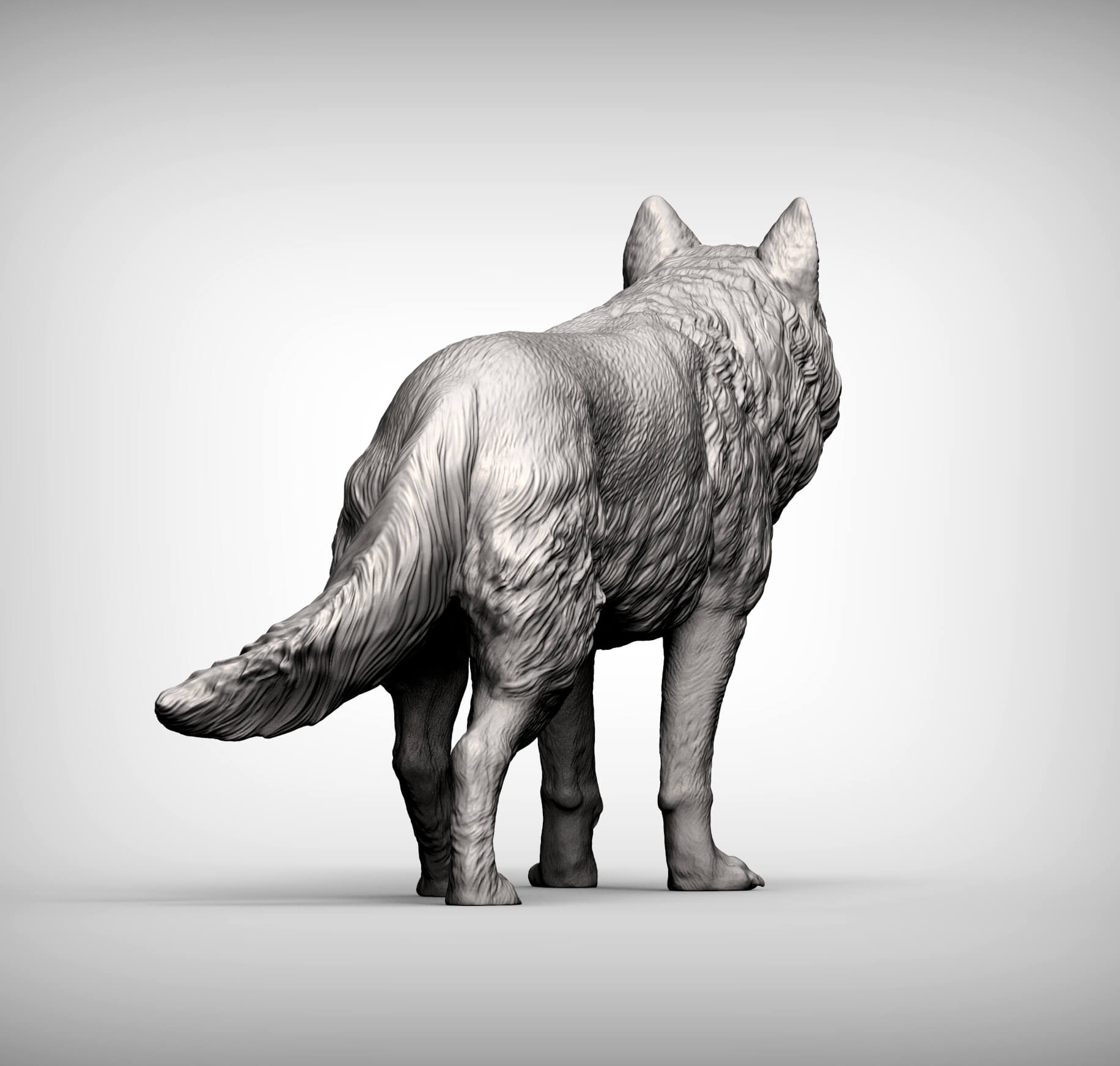 Aggressive Wolf 3D Print Model by Alexander3dart