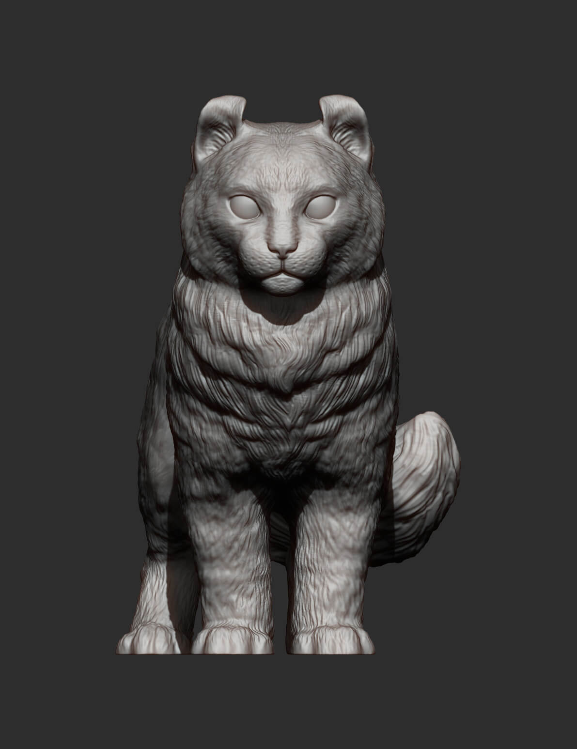 American Curl Cat 3D Print Model by Alexander3dart