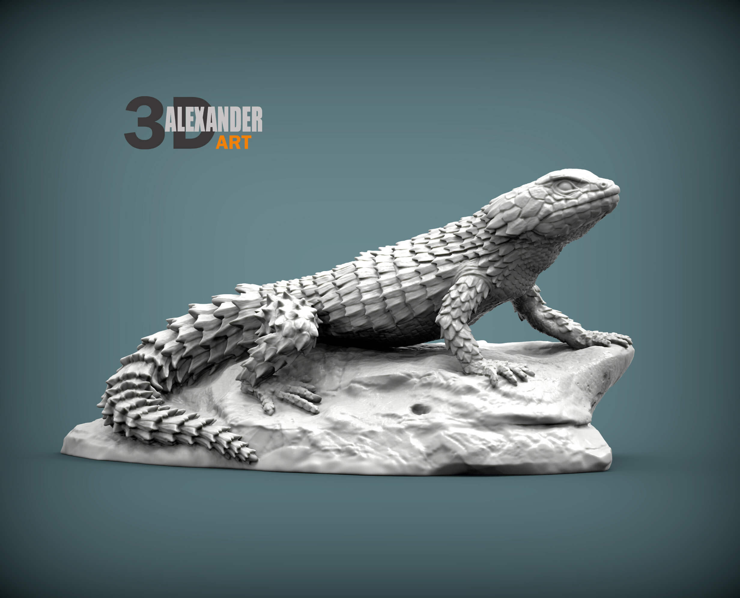 Armadillo Lizard 3D Print Model by Alexander3dart