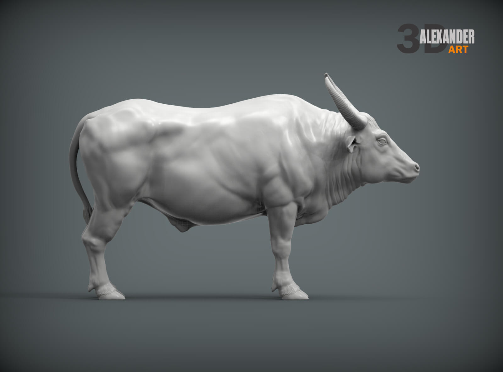 Asian Buffalo 3D Print Model by Alexander3dart