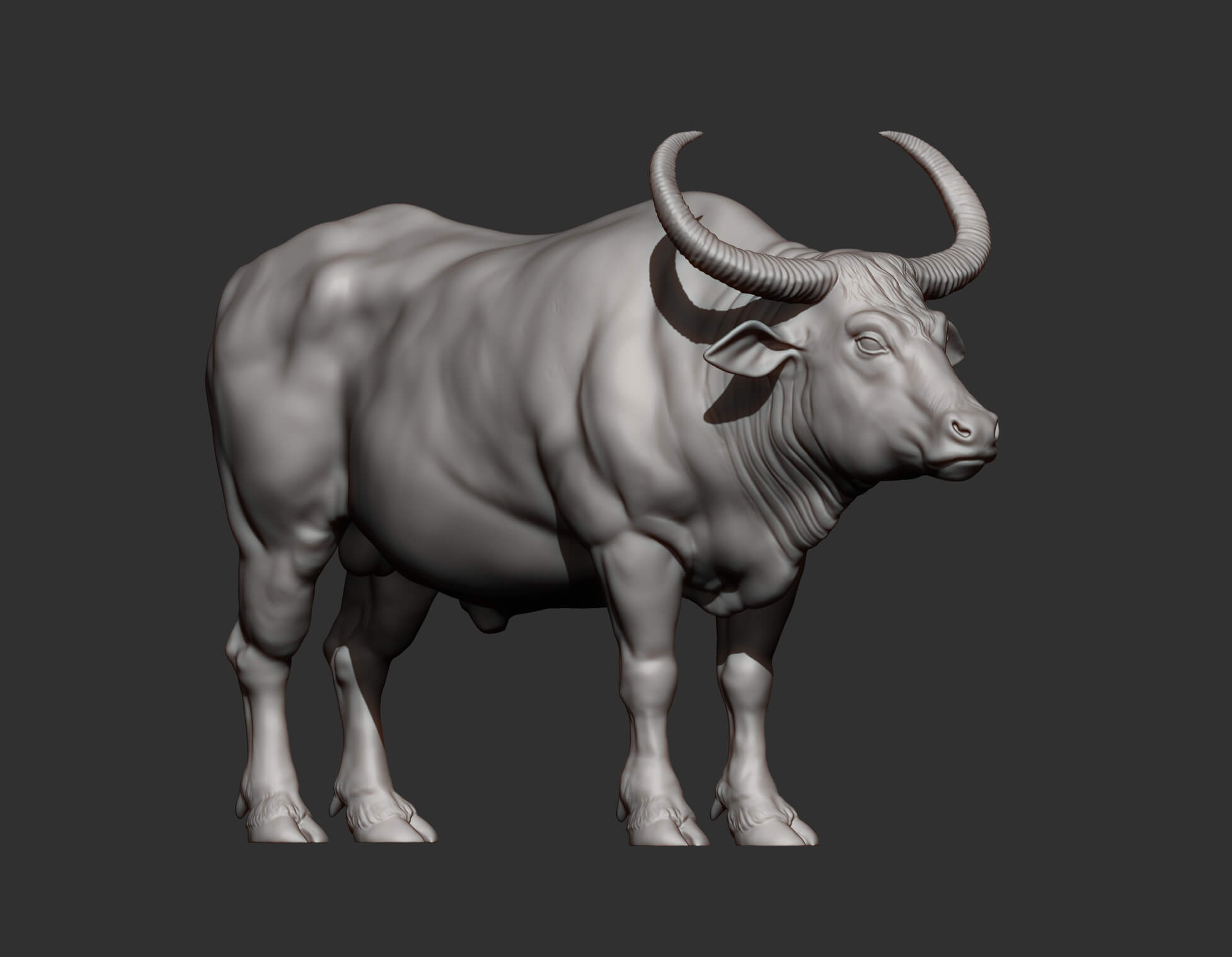 Asian Buffalo 3D Print Model by Alexander3dart