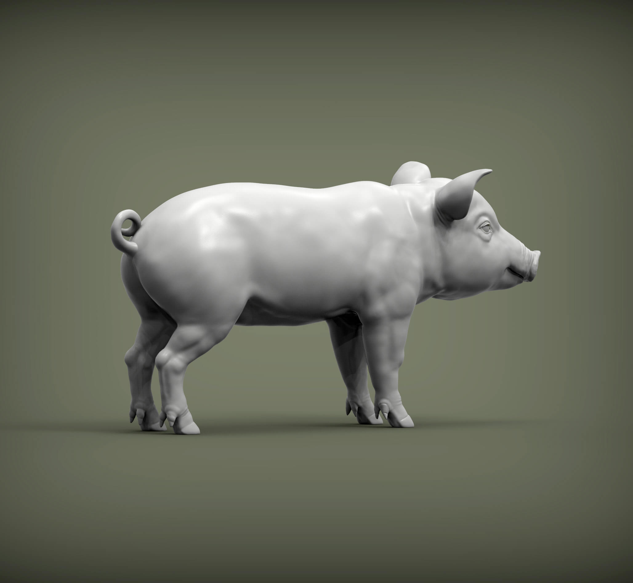 Baby Pig Stands - 3D Model by Alexander3dart