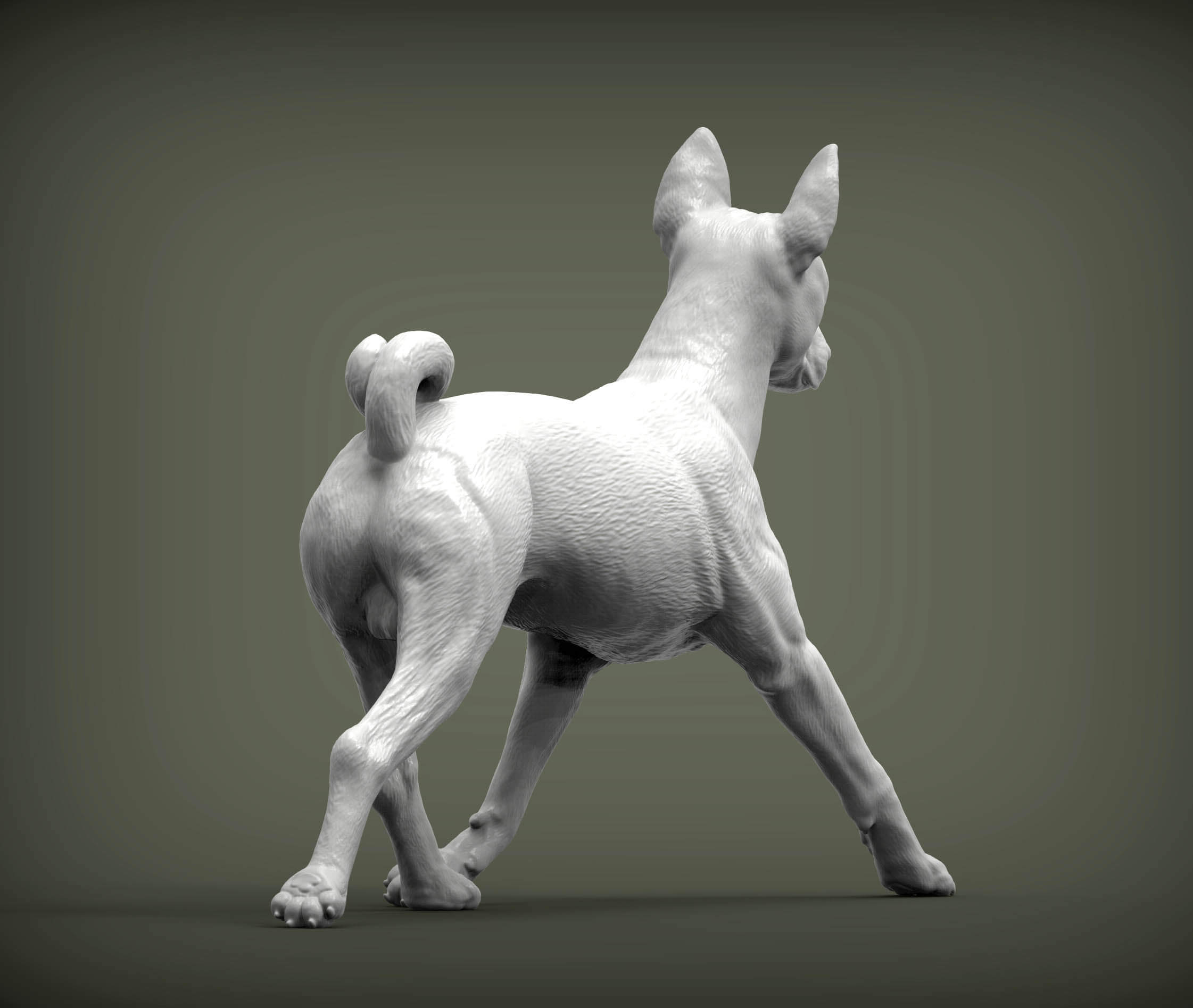 Basenji Runs 3D Print Model by Alexander3dart