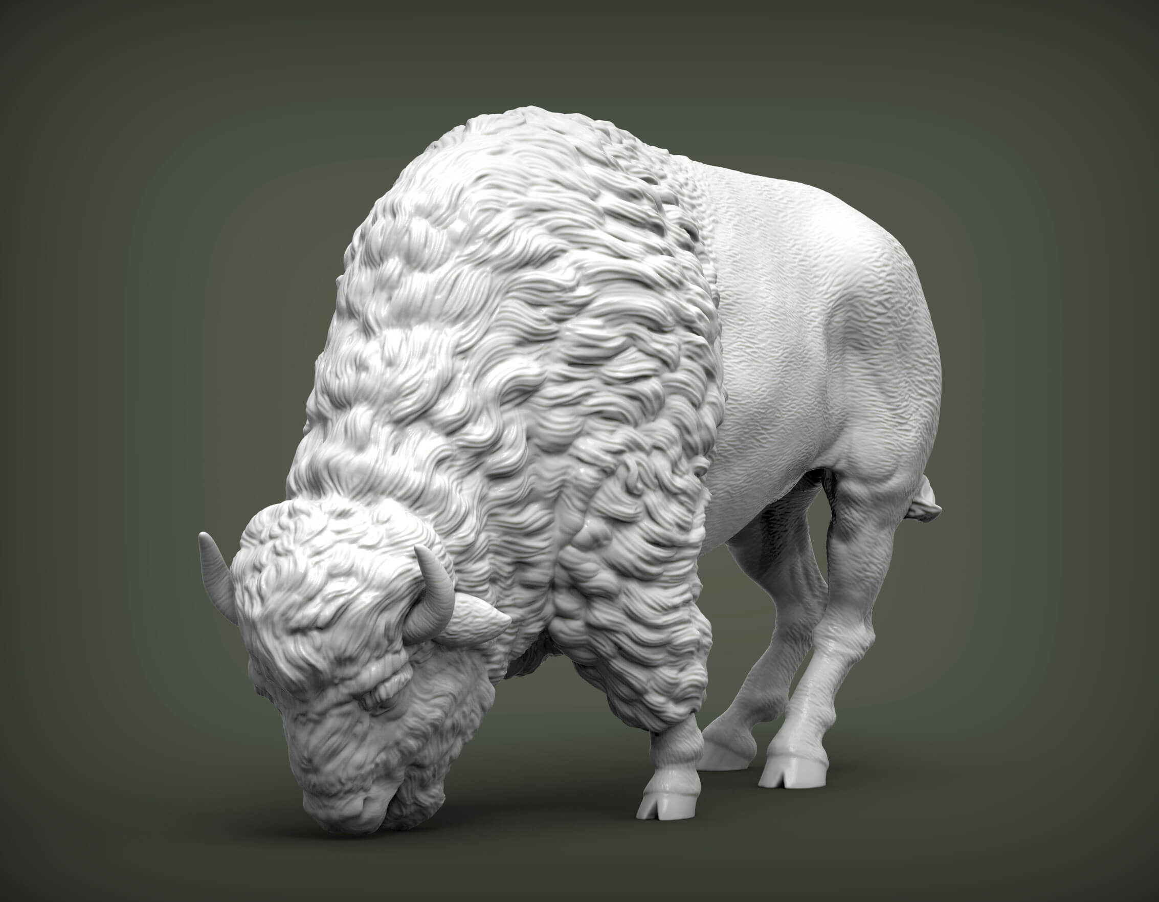 Bison 3D Print Model by Alexander3dart