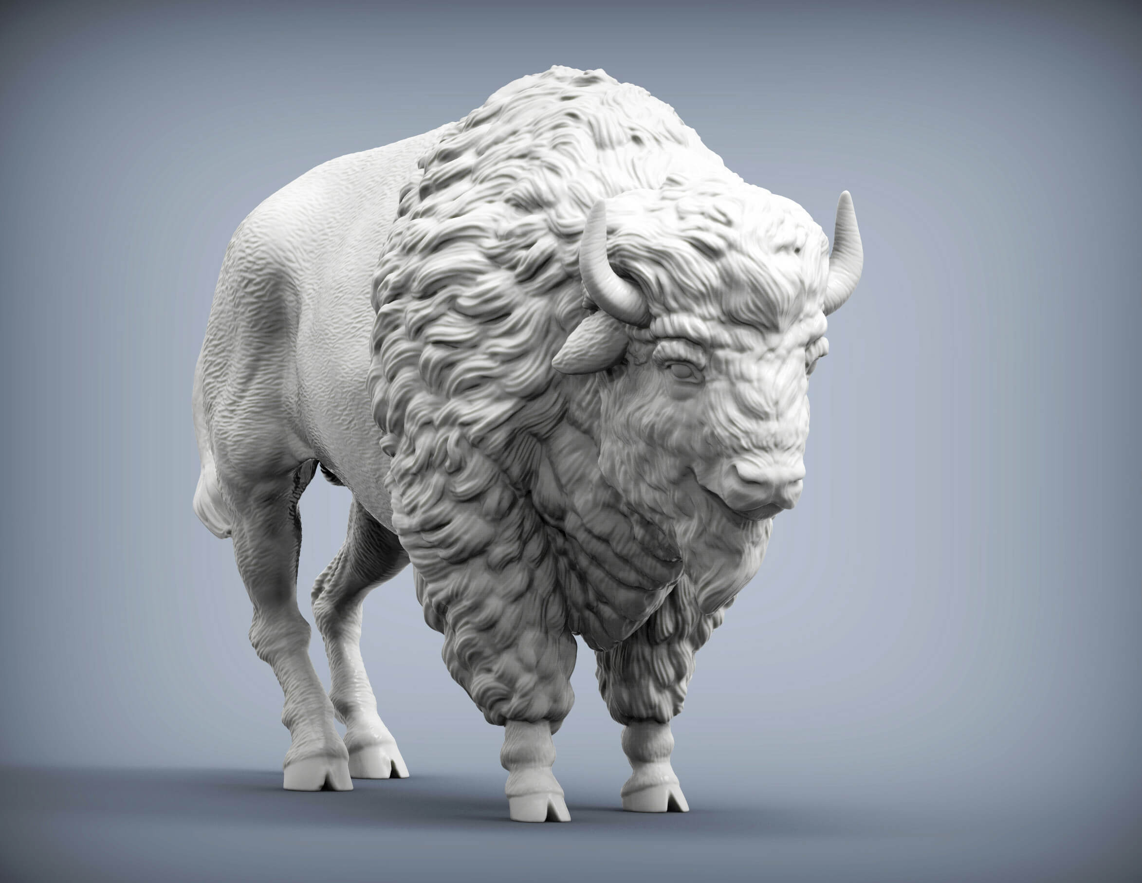 Bison 3D Print Model by Alexander3dart