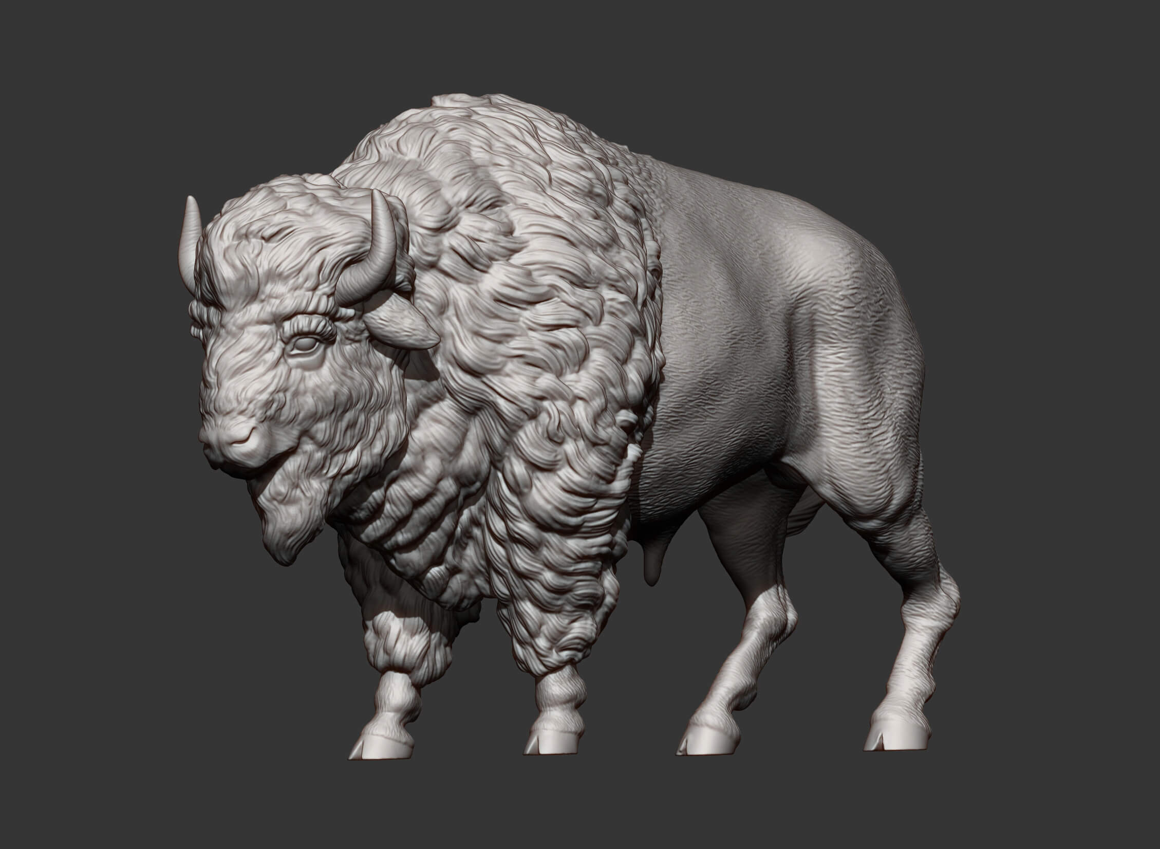 Bison 3D Print Model by Alexander3dart