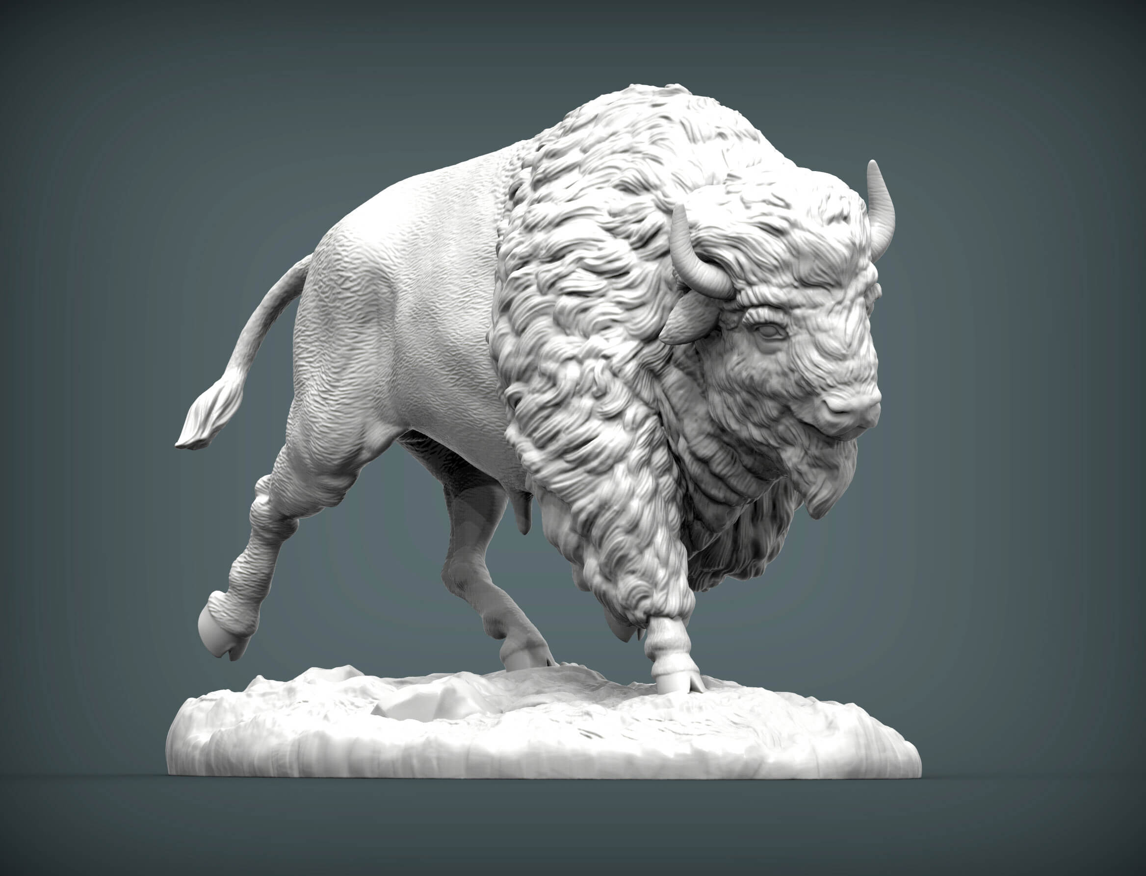 Bison 3D Print Model by Alexander3dart