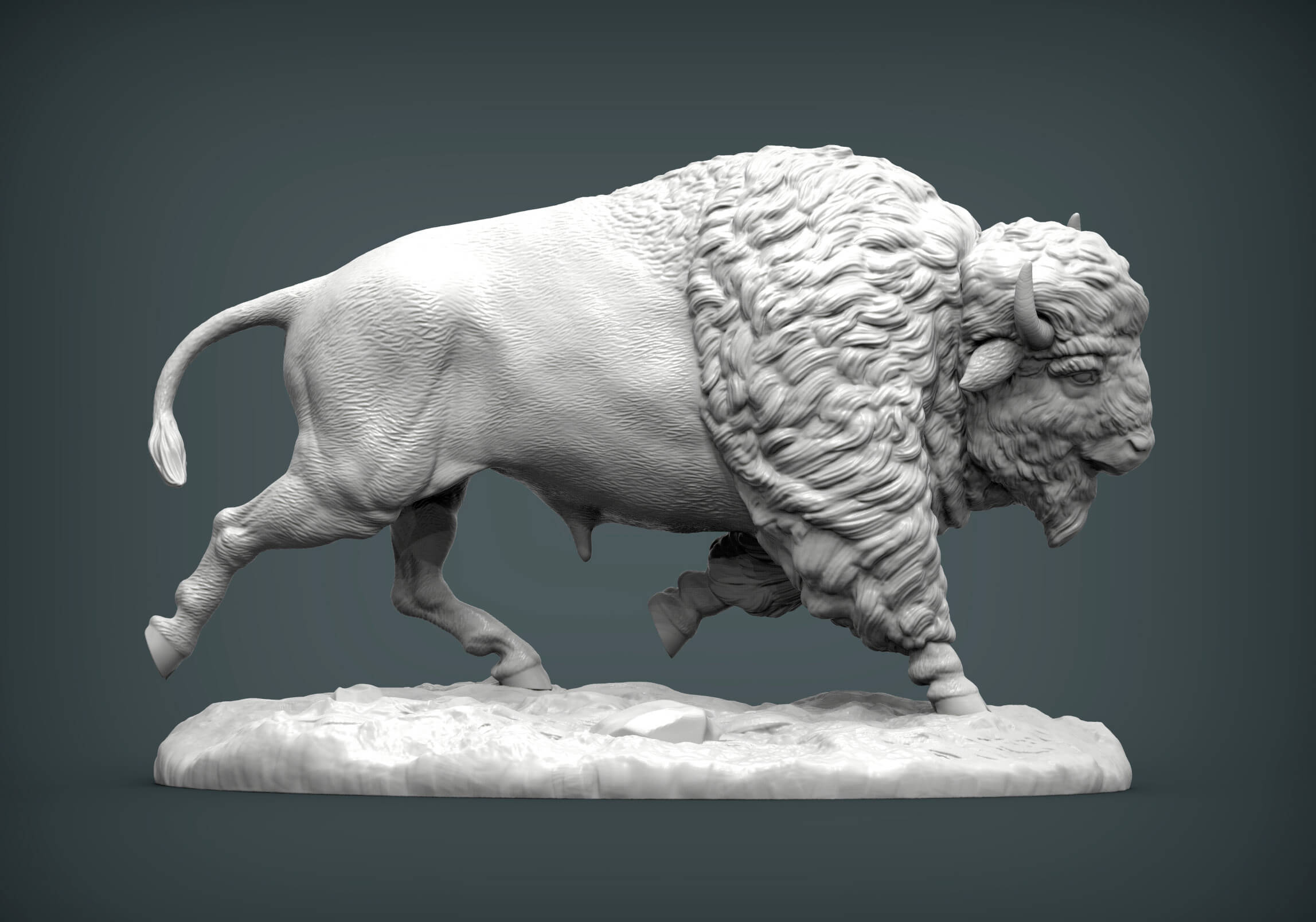 Bison 3D Print Model by Alexander3dart