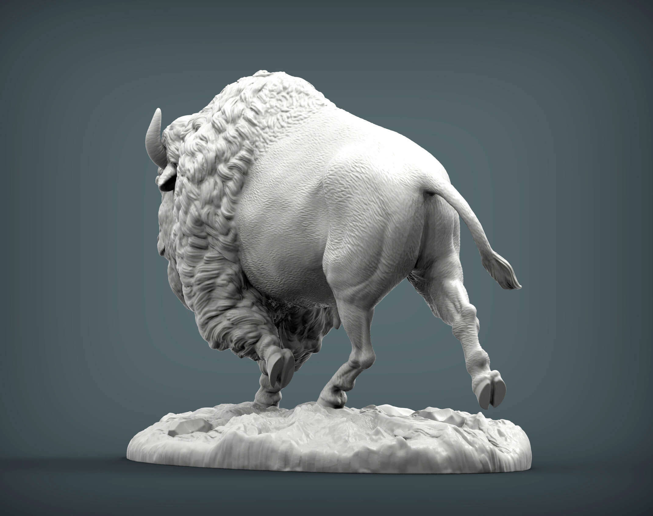 Bison 3D Print Model by Alexander3dart