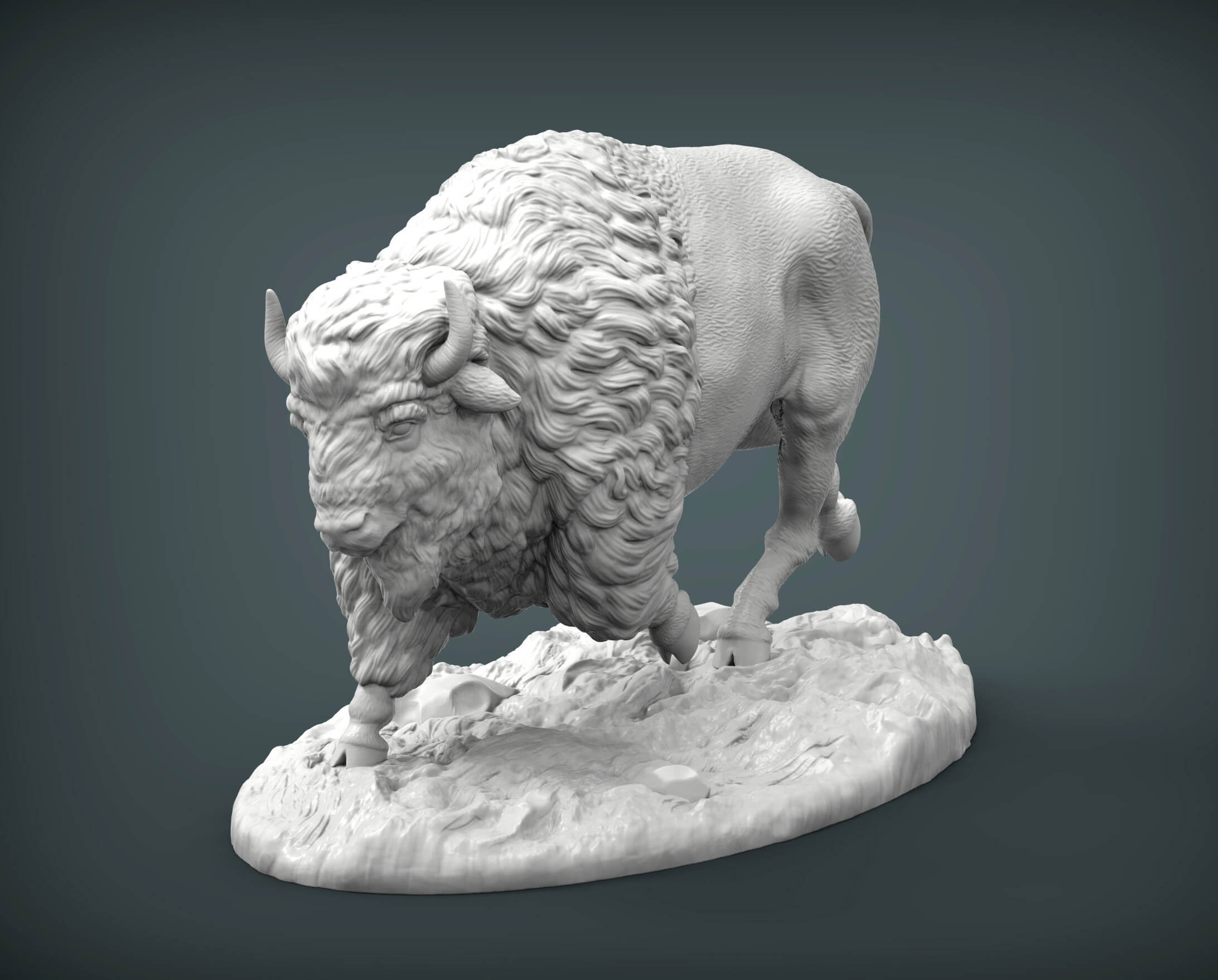 Bison 3D Print Model by Alexander3dart