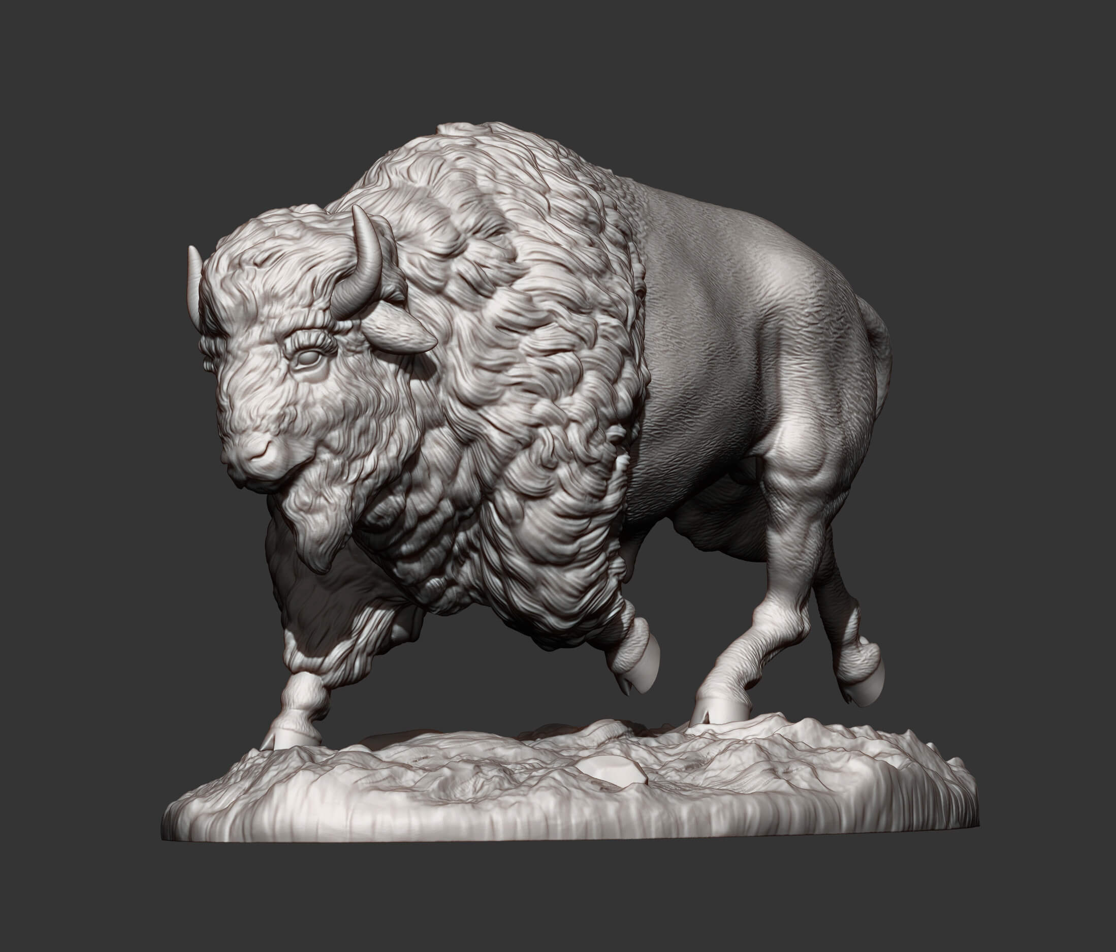 Bison 3D Print Model by Alexander3dart
