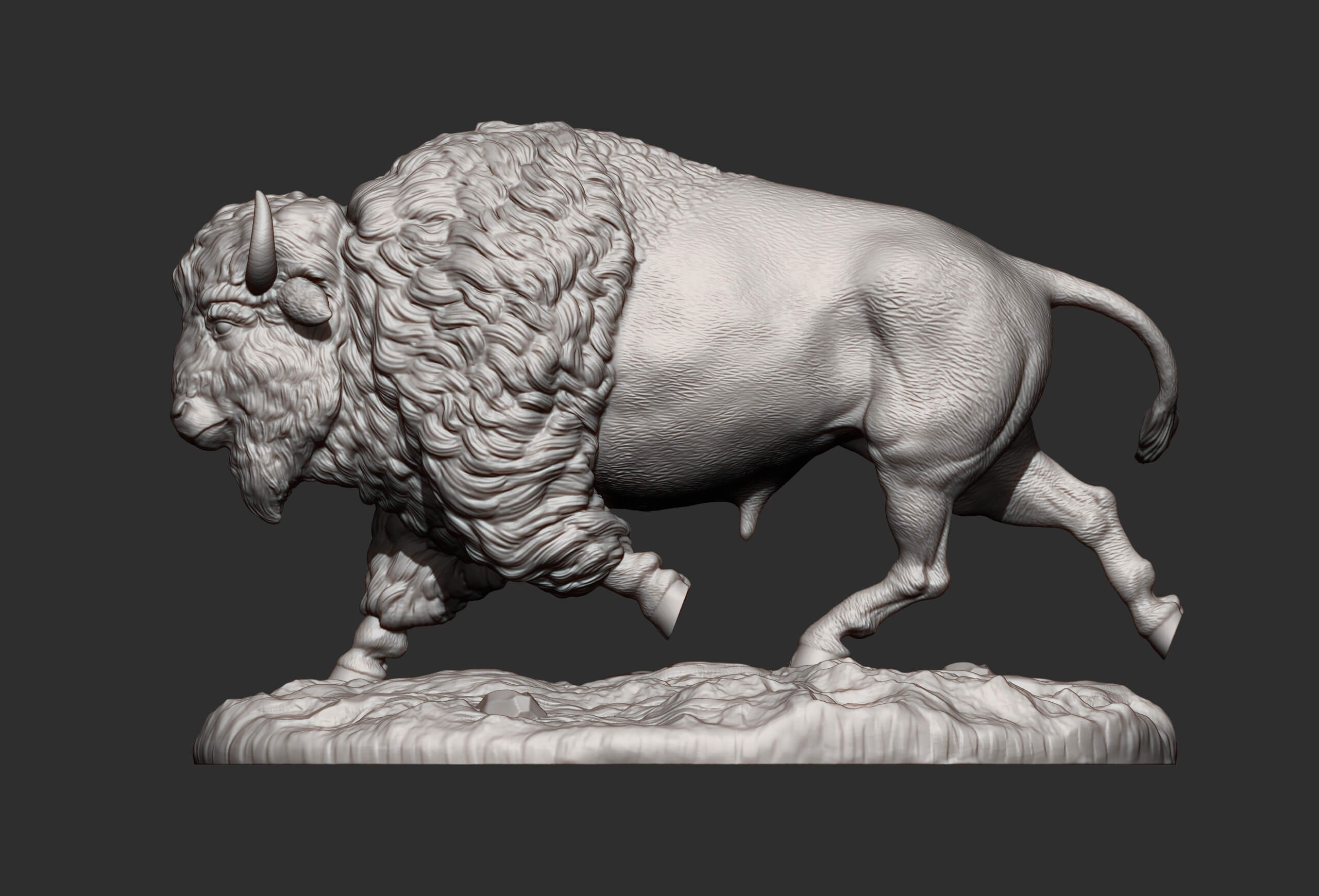 Bison 3D Print Model by Alexander3dart