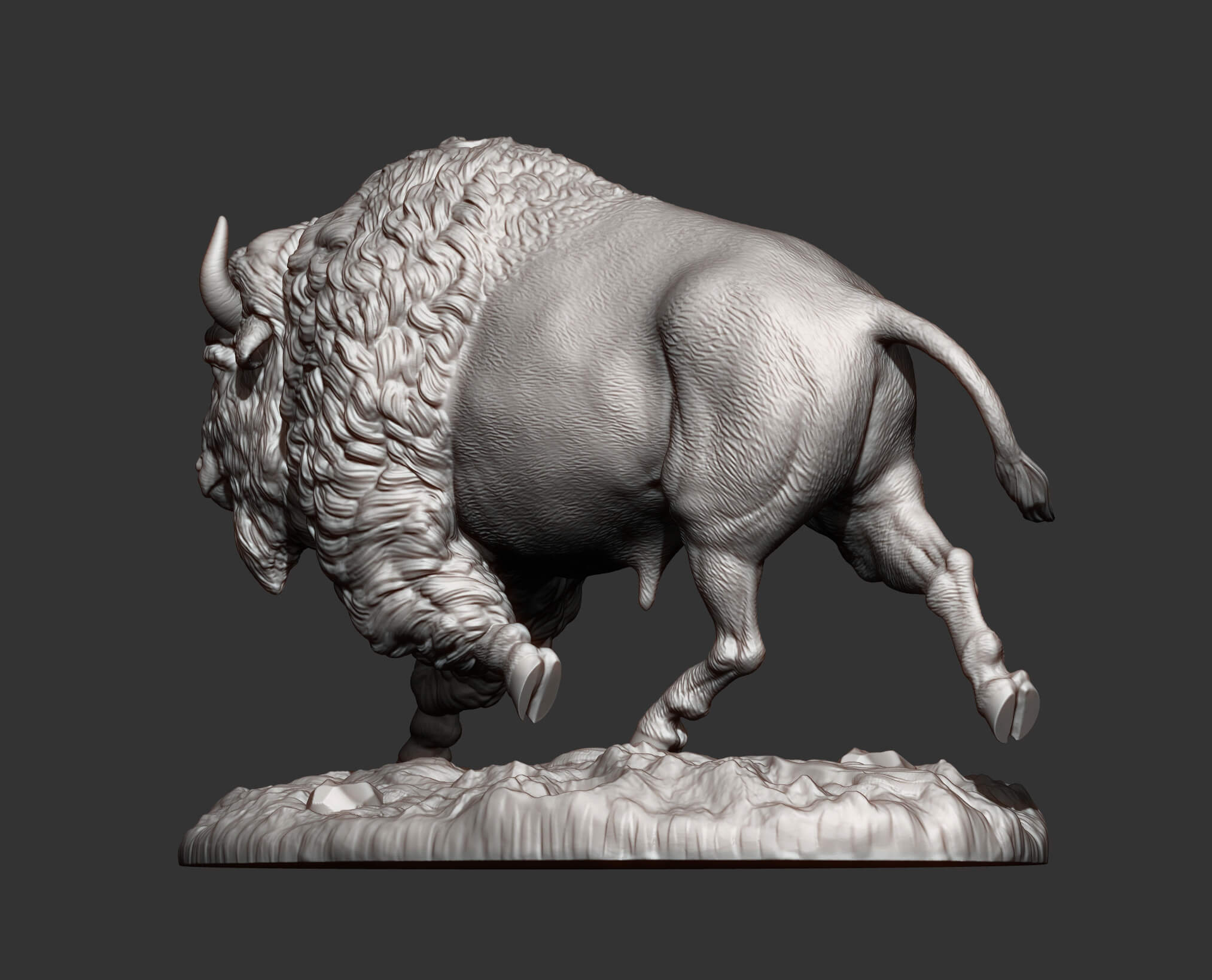 Bison 3D Print Model by Alexander3dart