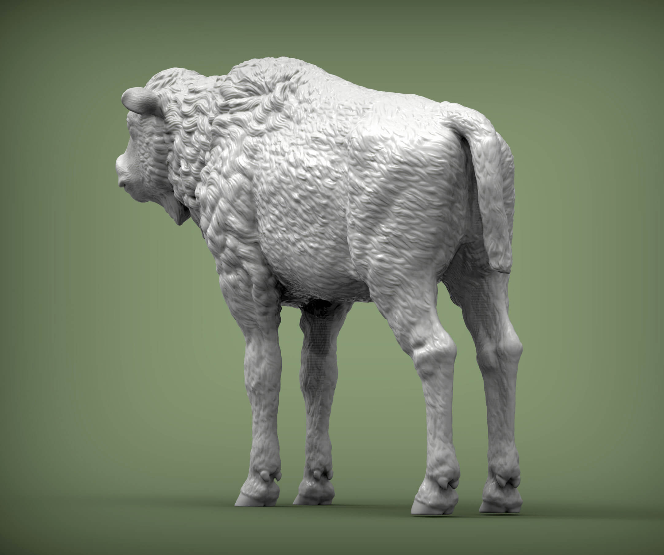 Bison Calf 3D Print Model by Alexander3dart