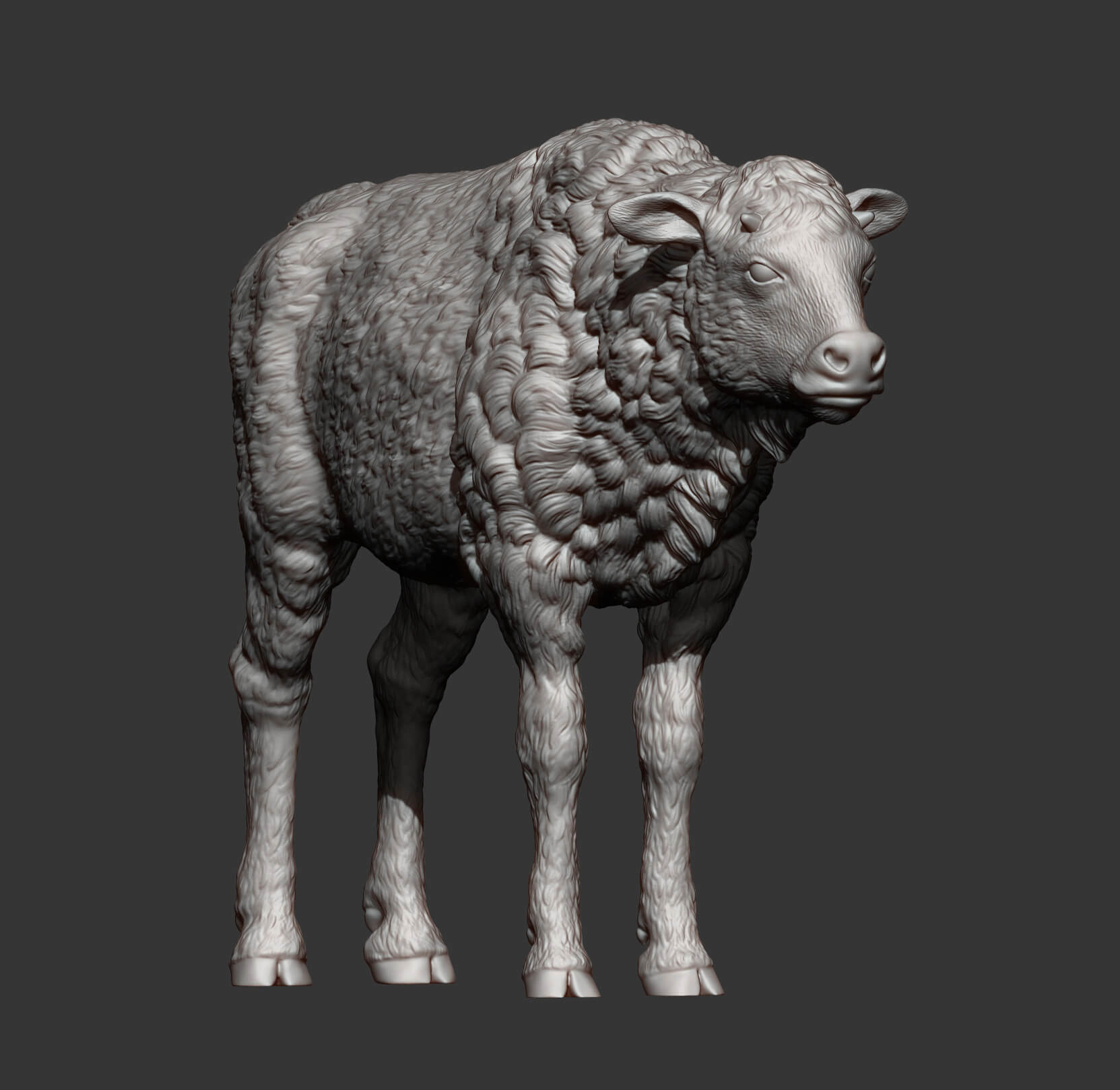 Bison Calf 3D Print Model by Alexander3dart