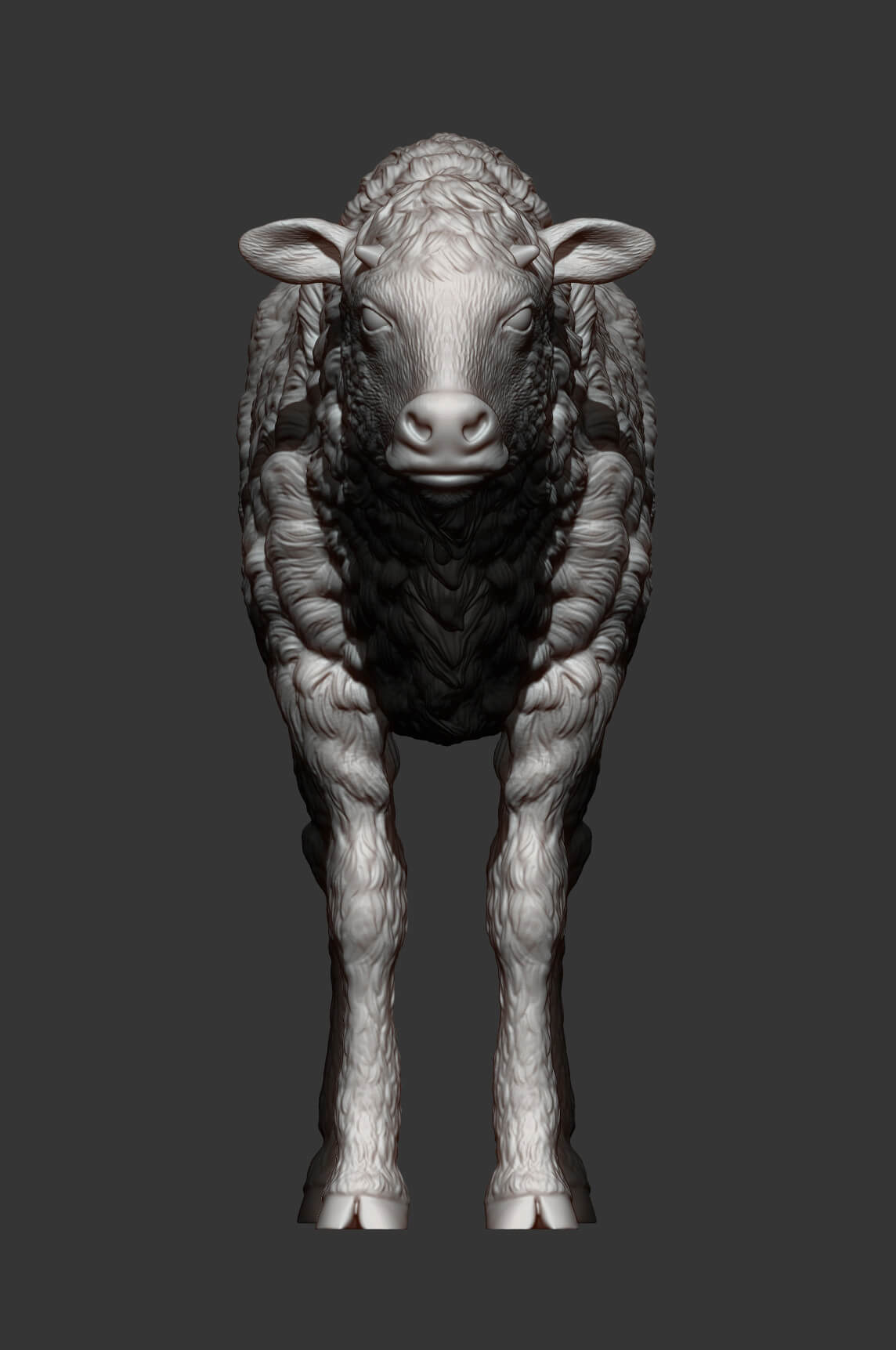 Bison Calf 3D Print Model by Alexander3dart