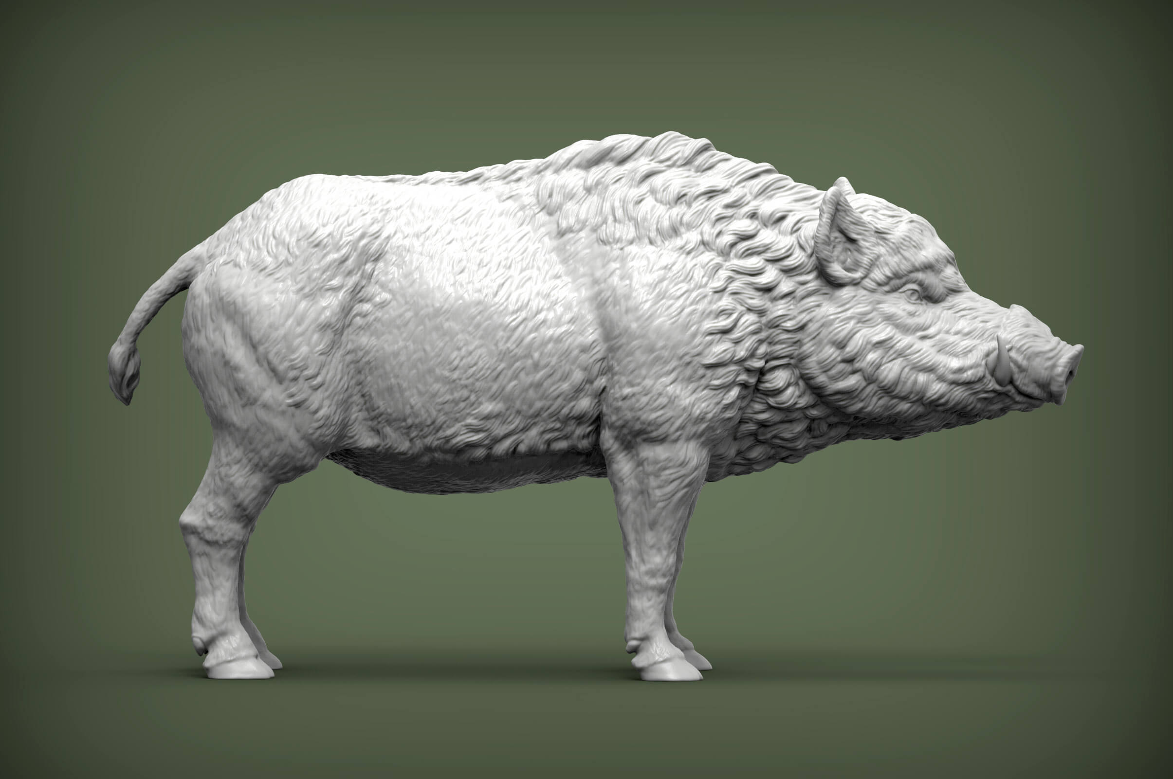 Boar Sculpture - 3D Model by Alexander3dart