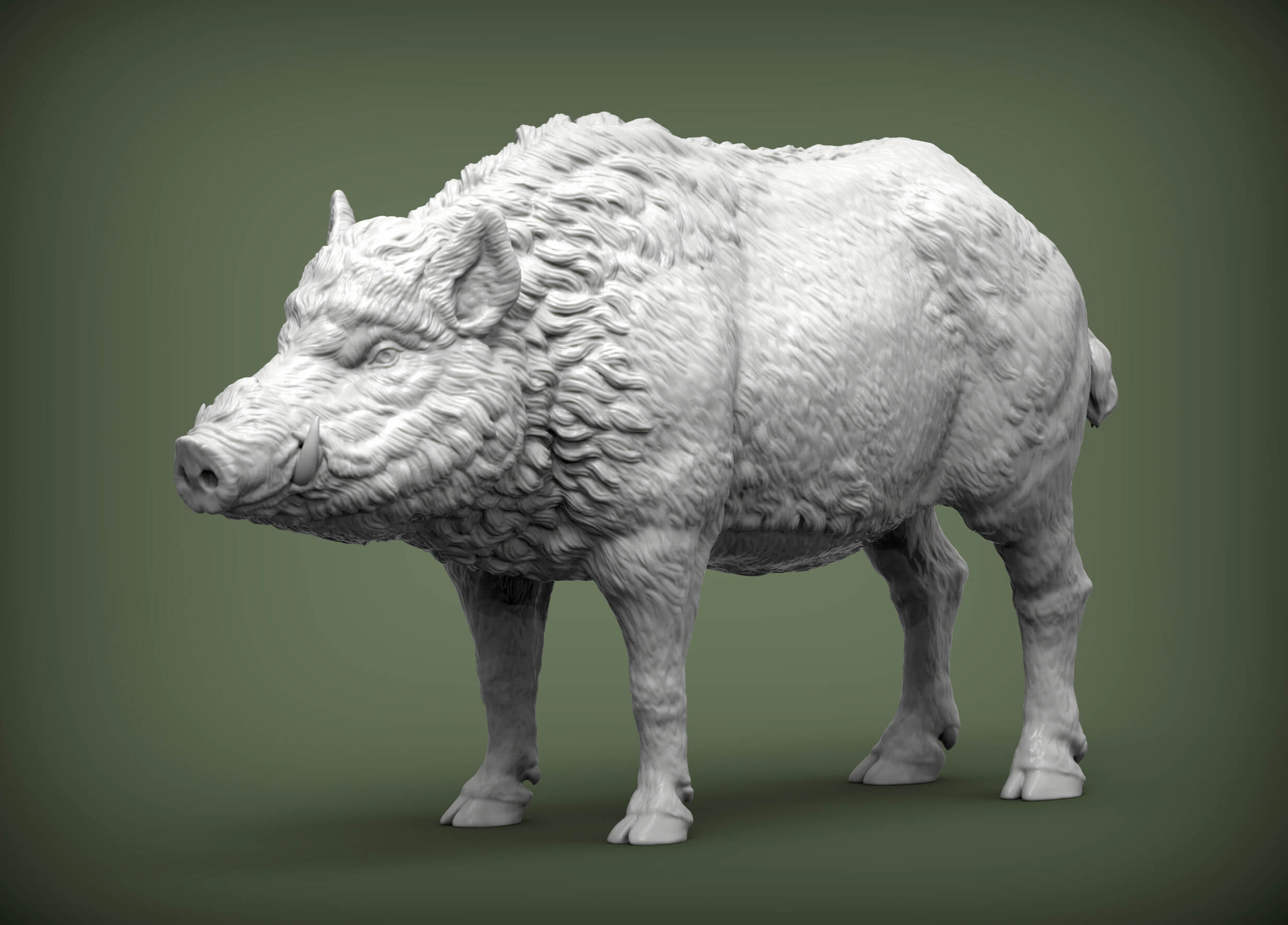 Boar Sculpture - 3D Model by Alexander3dart