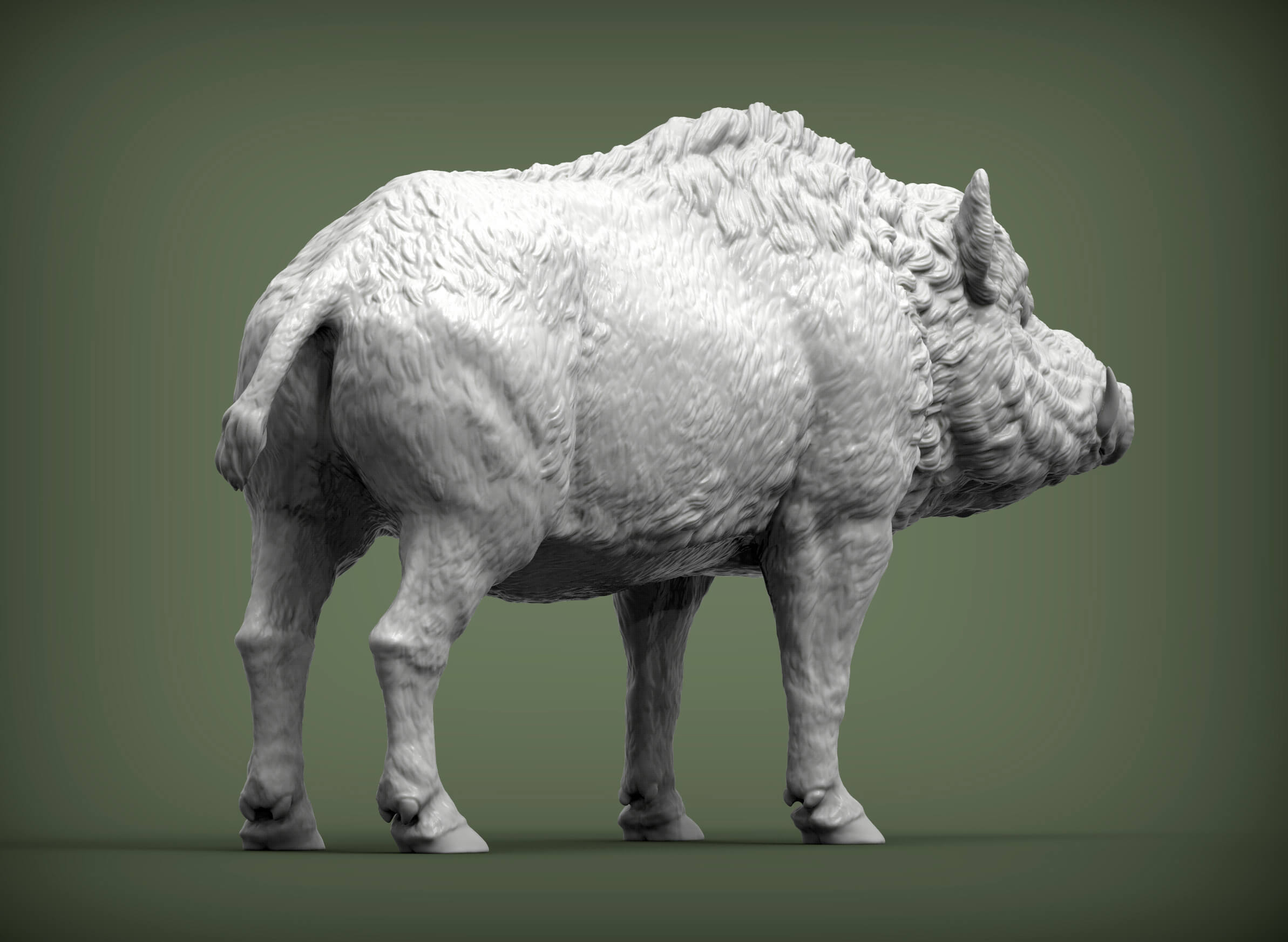 Boar Sculpture - 3D Model by Alexander3dart