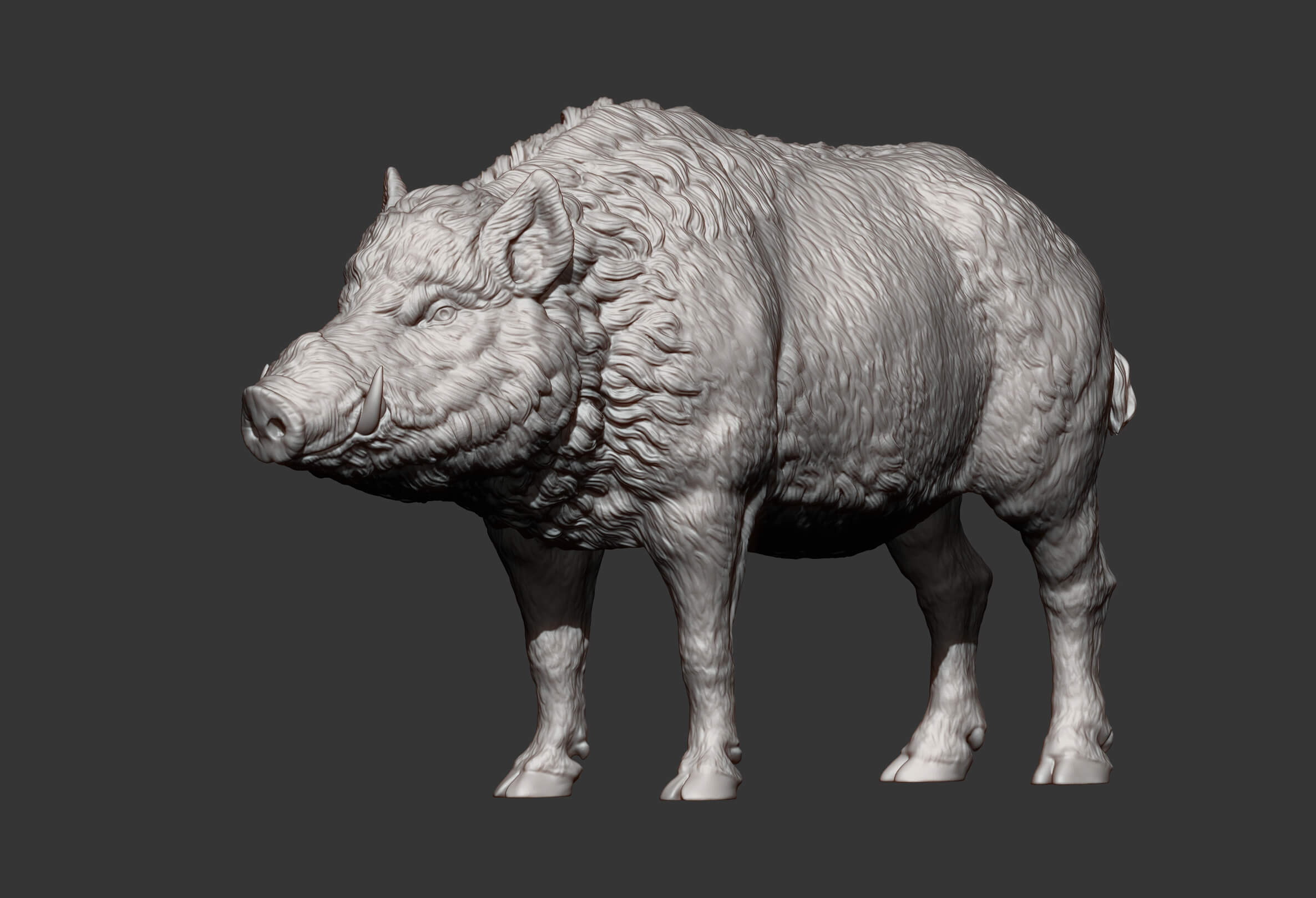 Boar Sculpture - 3D Model by Alexander3dart