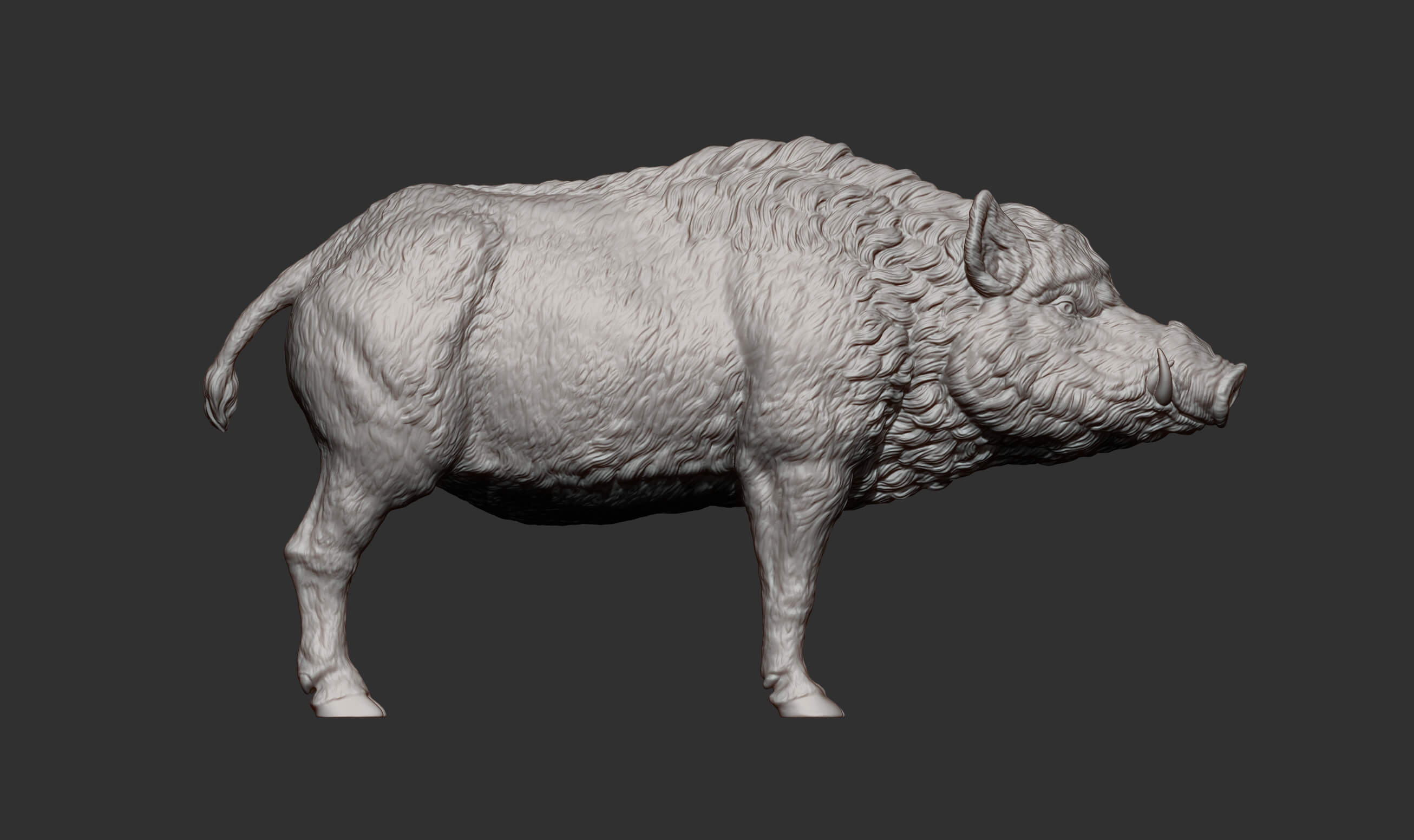 Boar Sculpture - 3D Model by Alexander3dart