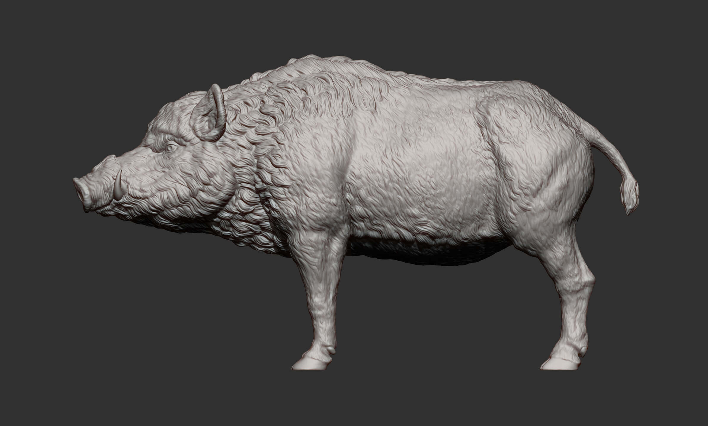 Boar Sculpture - 3D Model by Alexander3dart