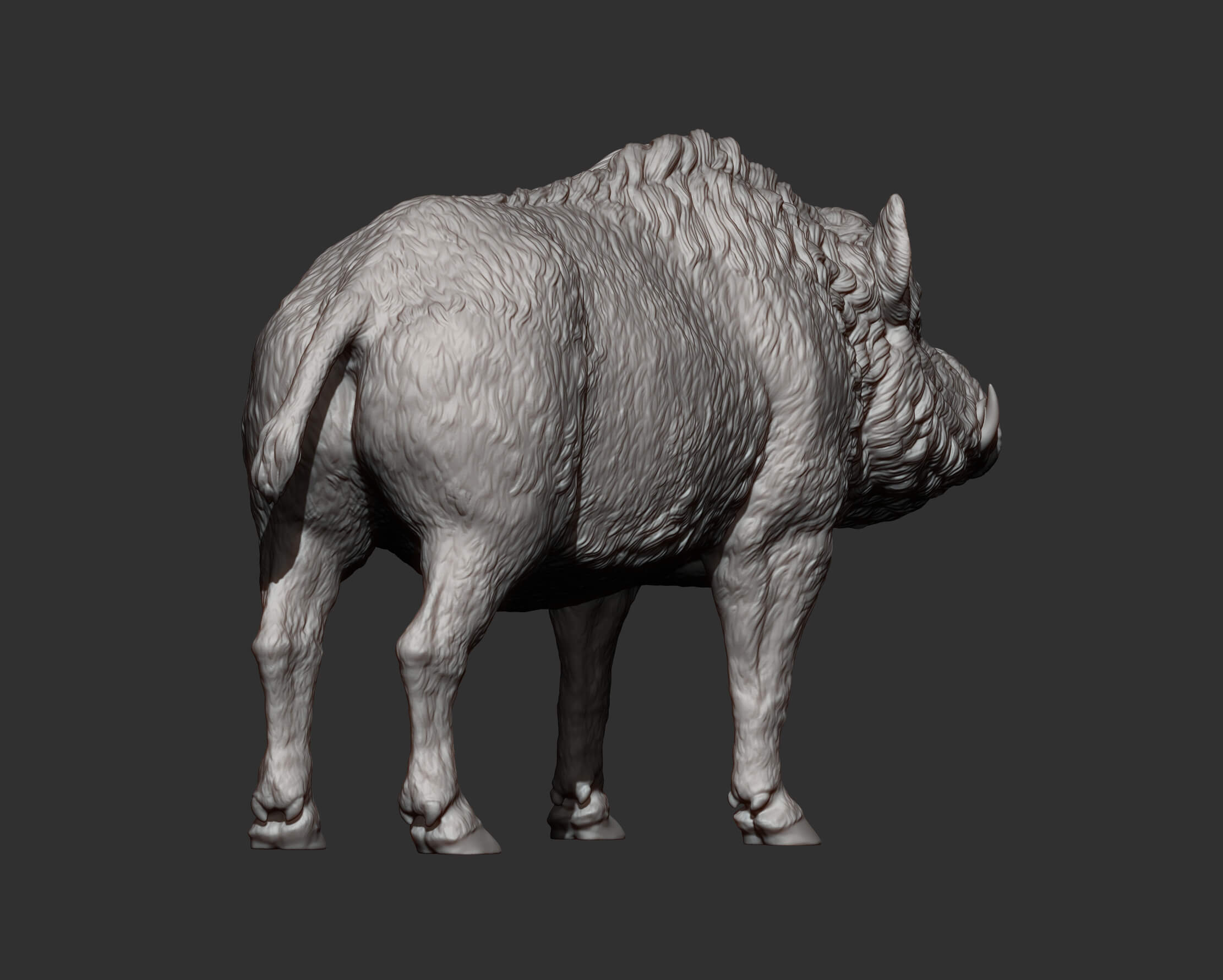 Boar Sculpture - 3D Model by Alexander3dart