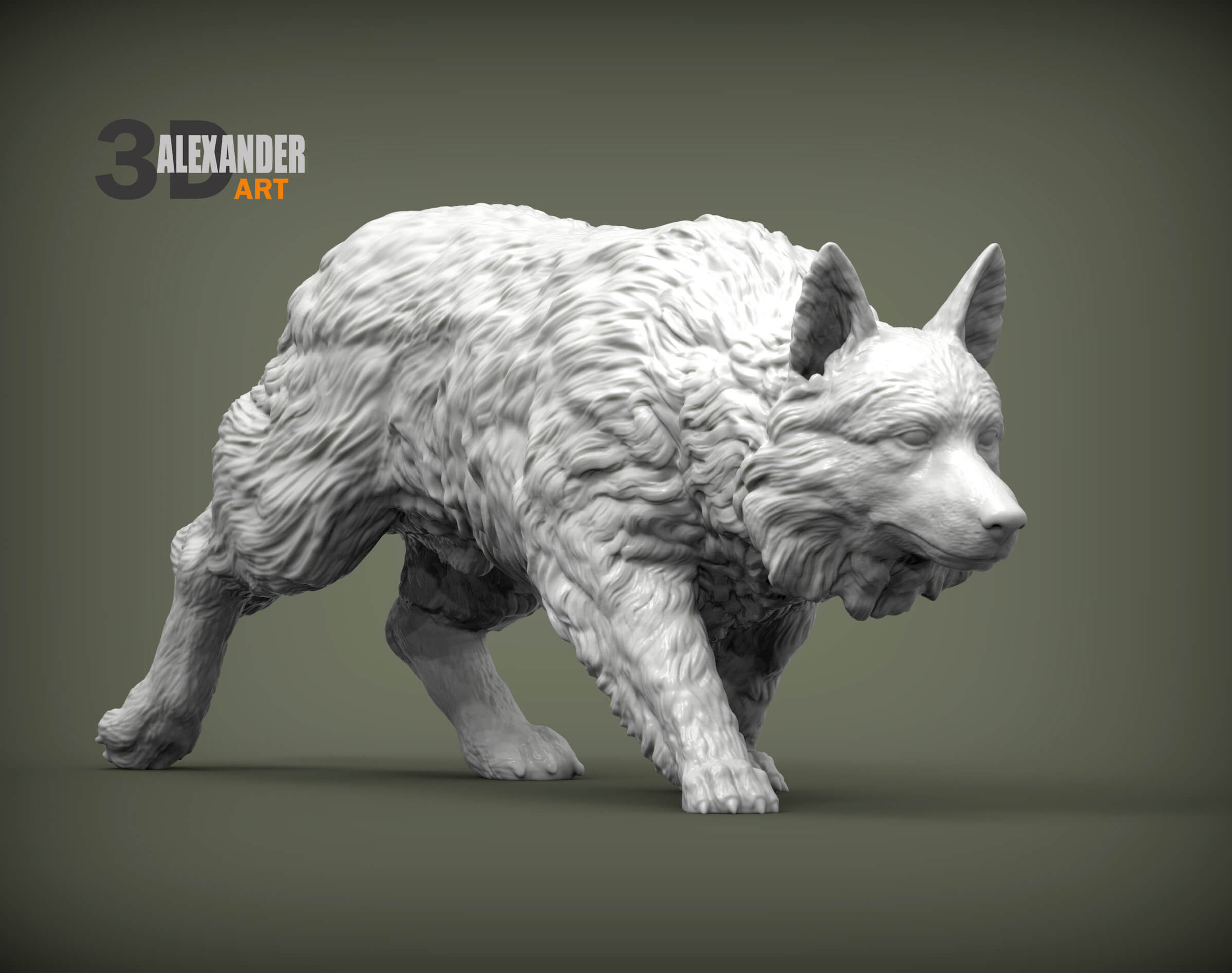 Border Collie 3D Print Model by Alexander3dart