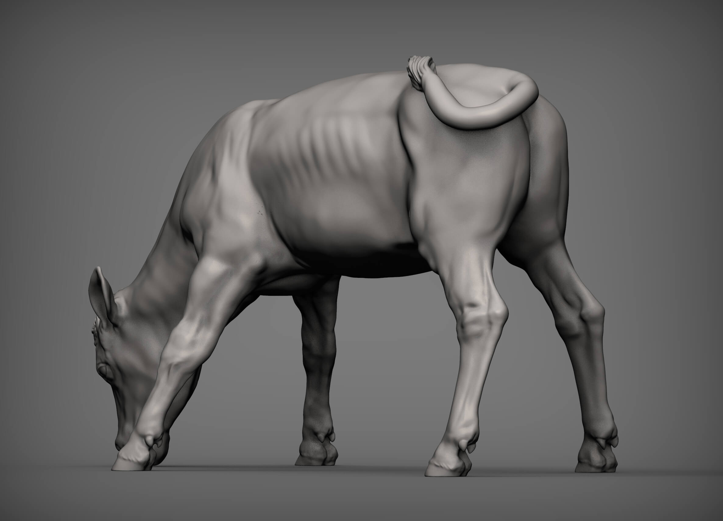 Calf Sculpture - 3D Model by Alexander3dart