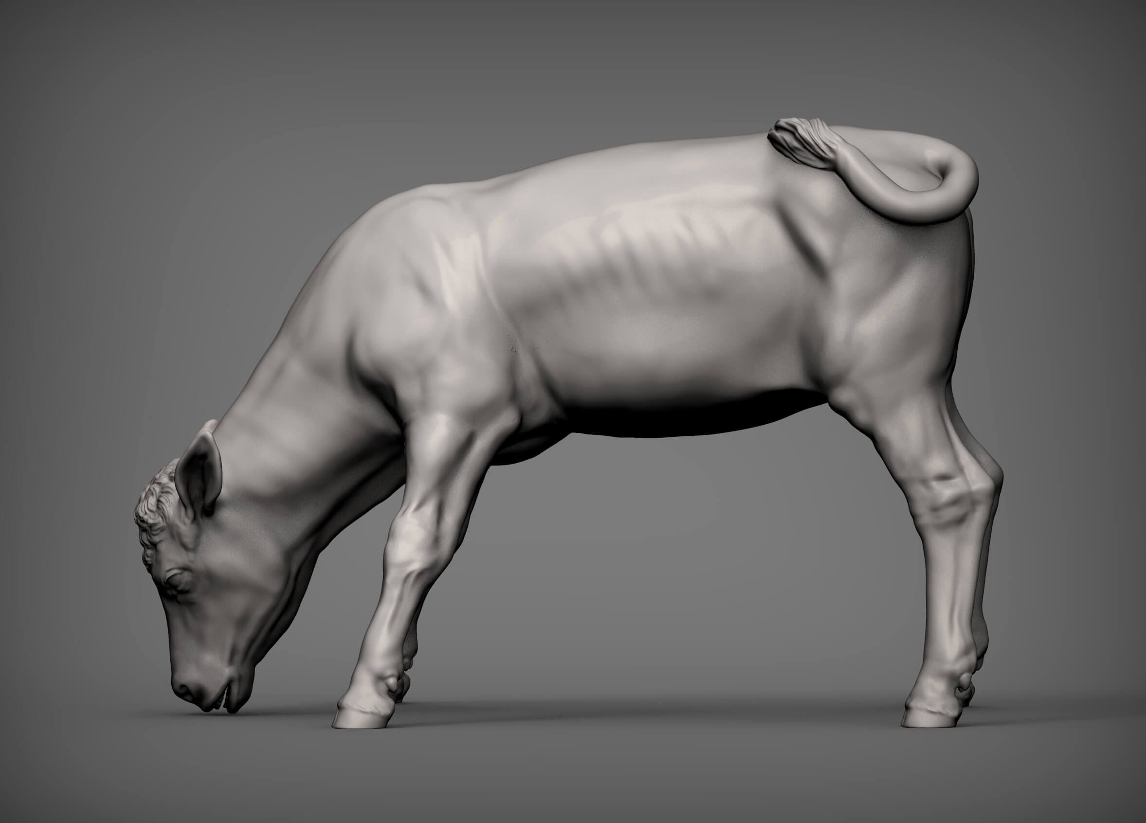 Calf Sculpture - 3D Model by Alexander3dart