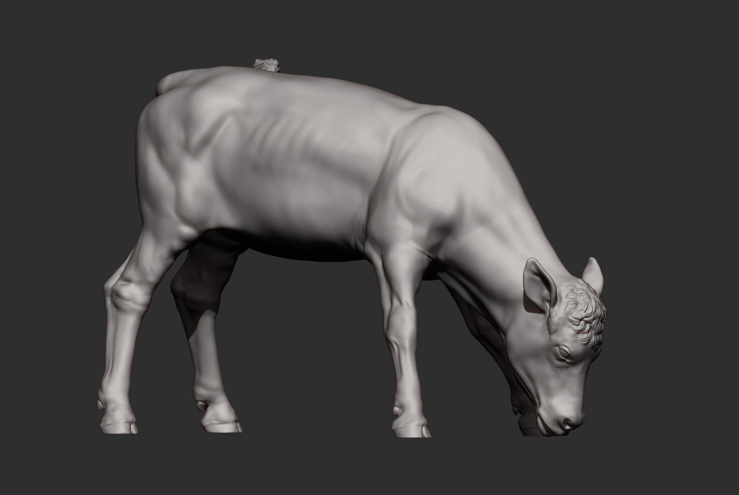 Calf Sculpture - 3D Model by Alexander3dart