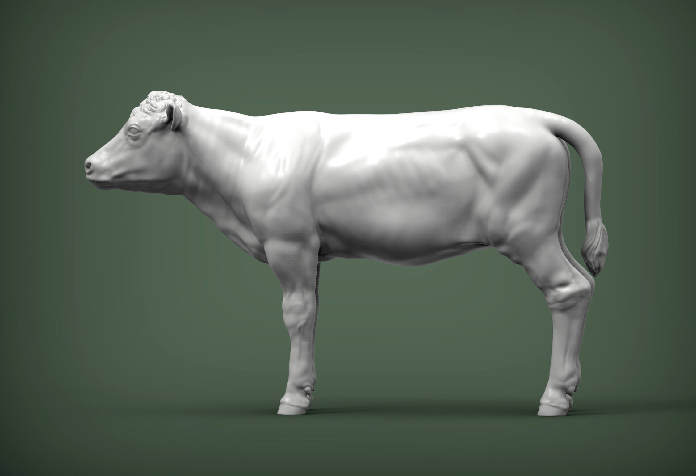 Calf Sculpture - 3D Model by Alexander3dart