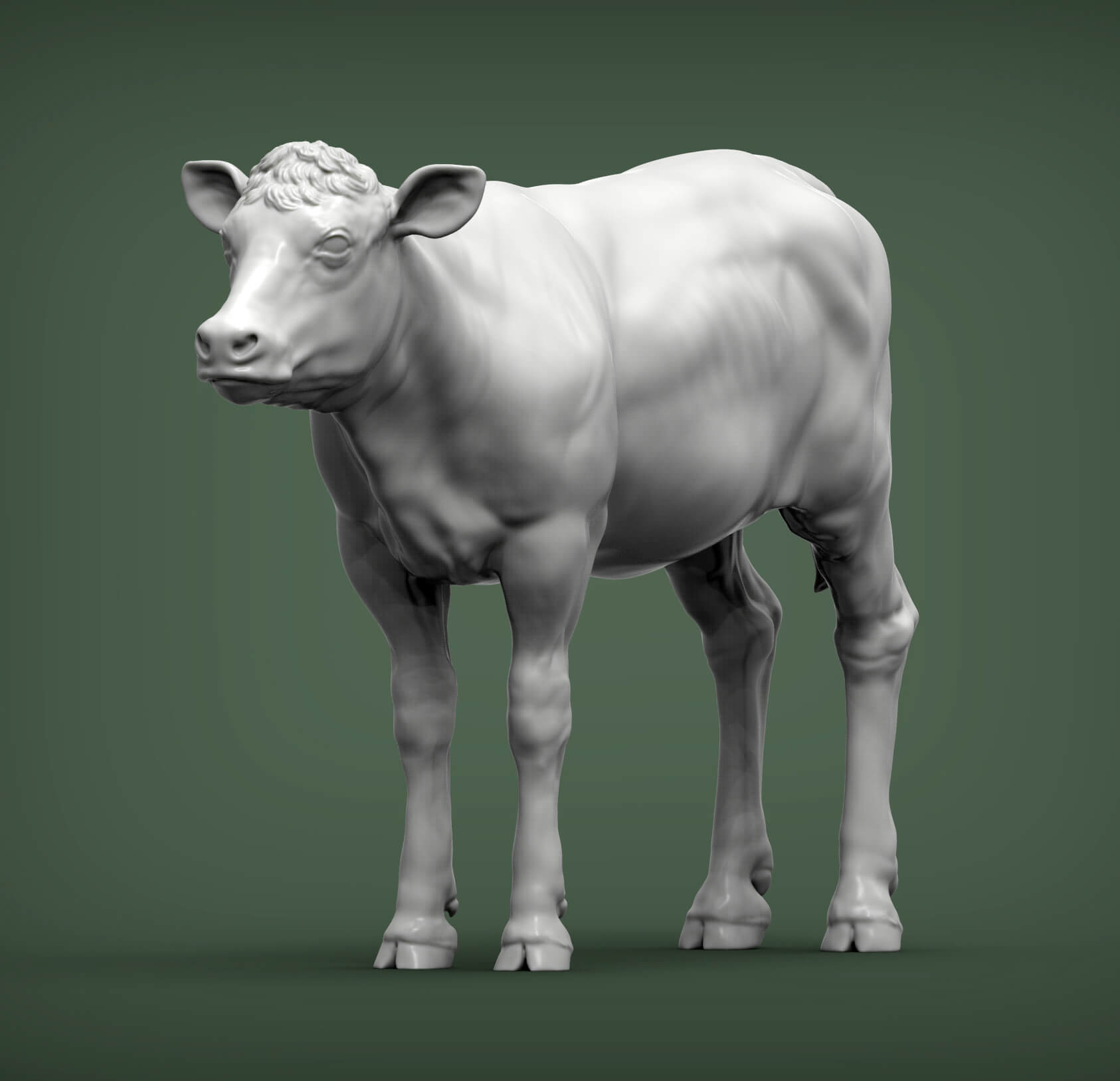 Calf Sculpture - 3D Model by Alexander3dart