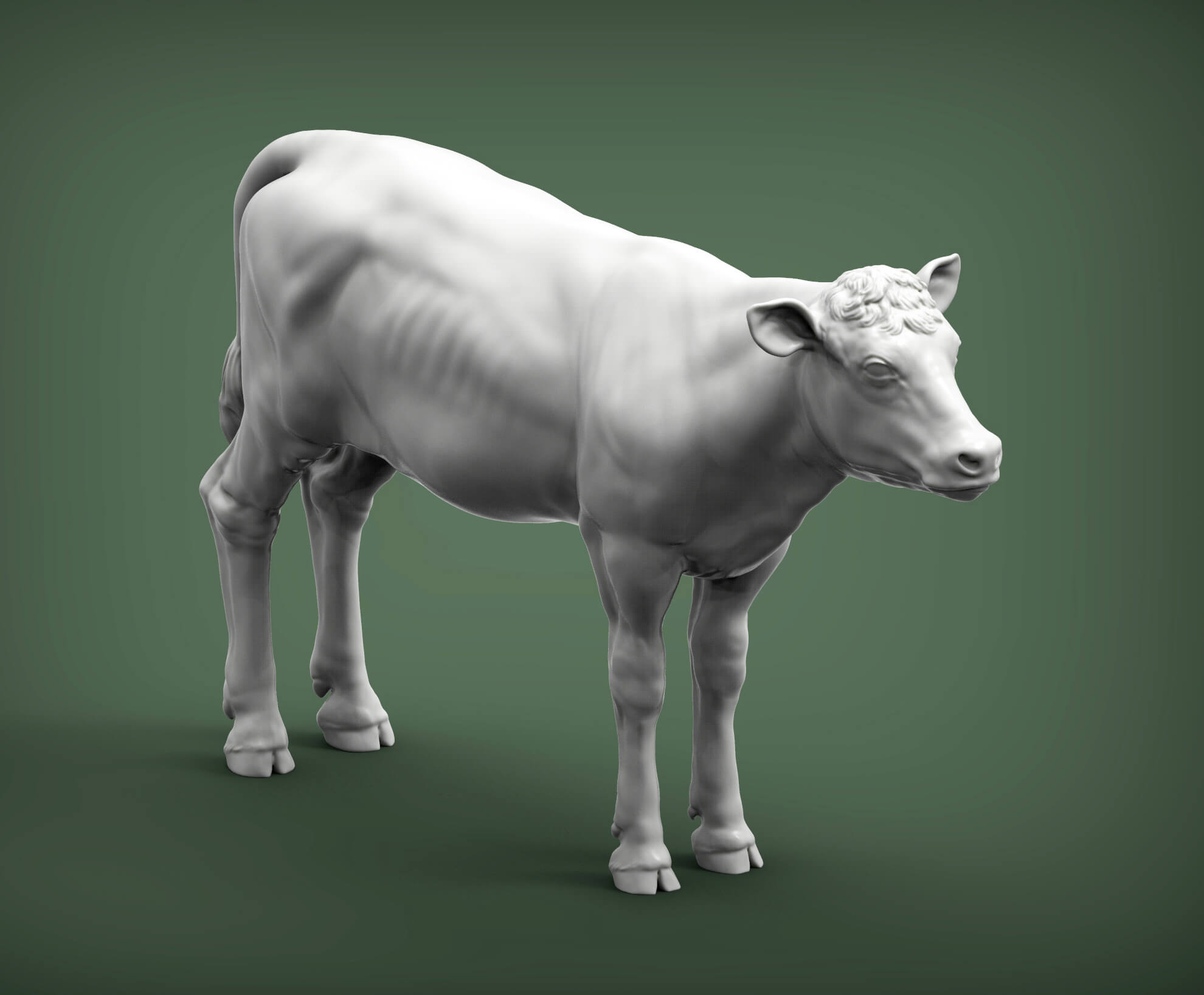 Calf Sculpture - 3D Model by Alexander3dart