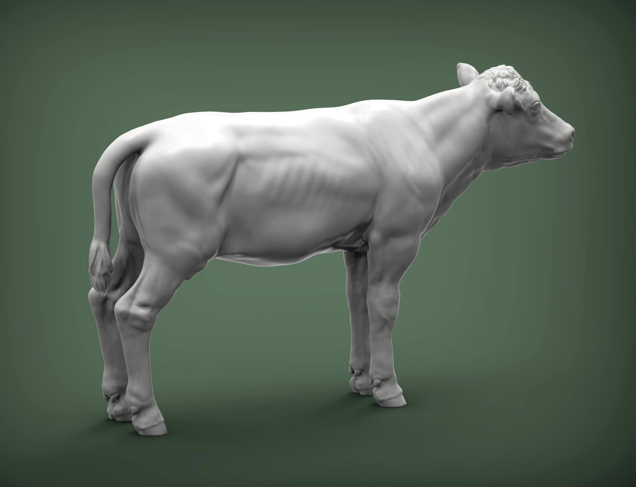 Calf Sculpture - 3D Model by Alexander3dart