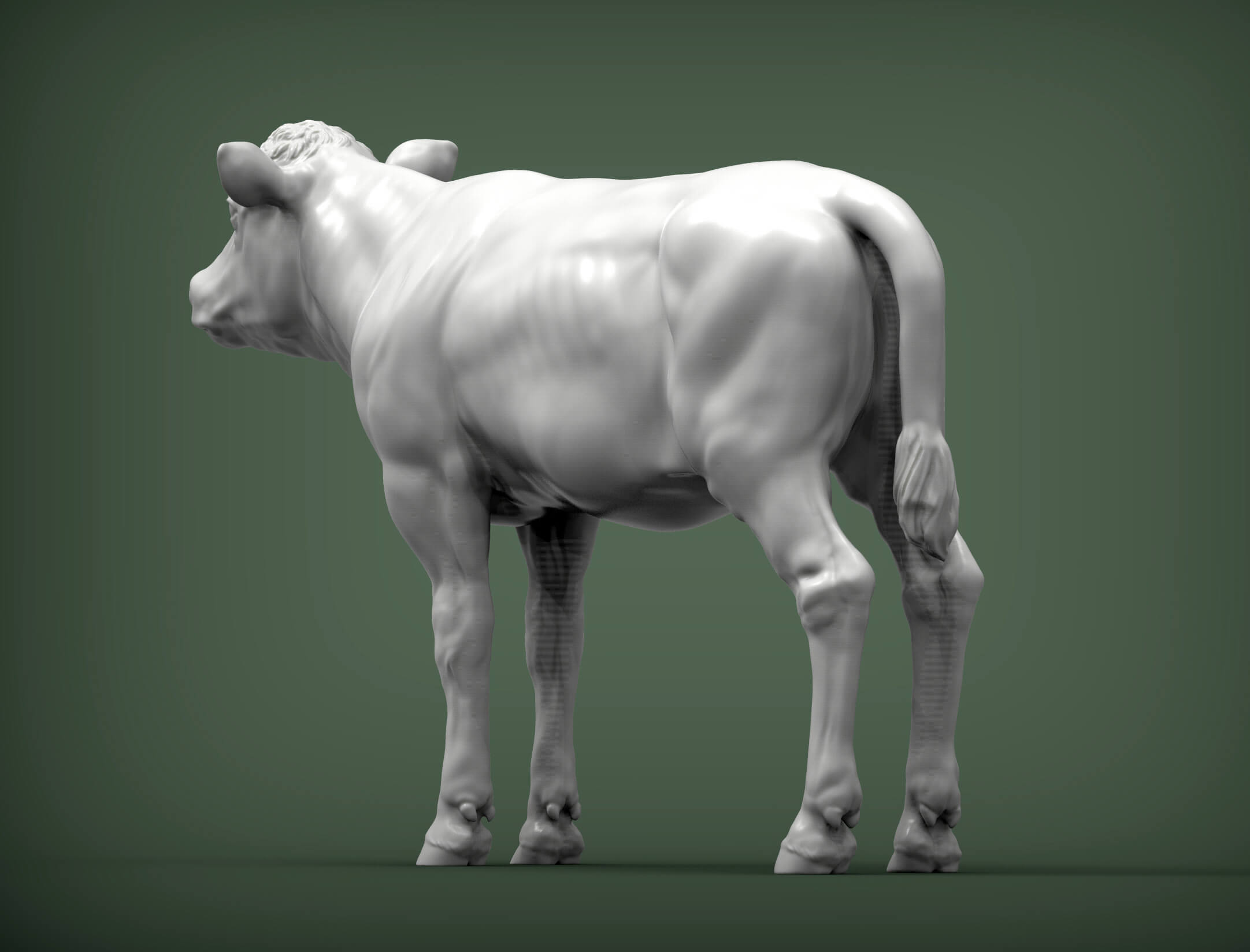 Calf Sculpture - 3D Model by Alexander3dart